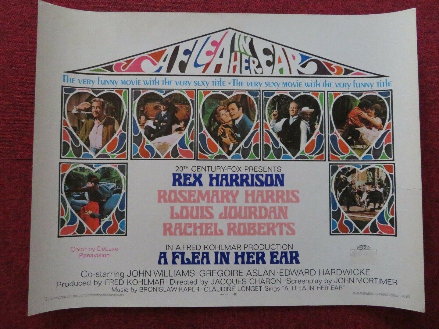 A FLEA IN HER EAR US HALF SHEET (22"x 28") POSTER REX HARRISON 1968 ...