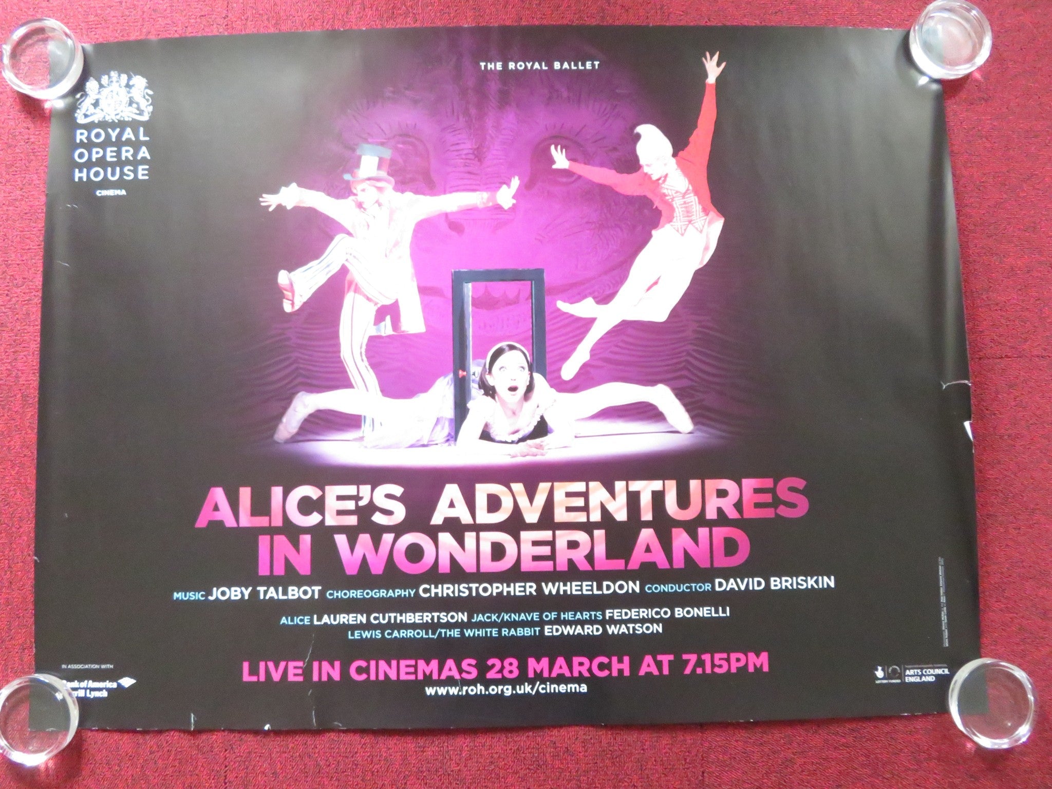 ALICE'S ADVENTURES IN WONDERLAND UK QUAD (30"x 40") ROLLED POSTER R. L – Rendezvous Cinema