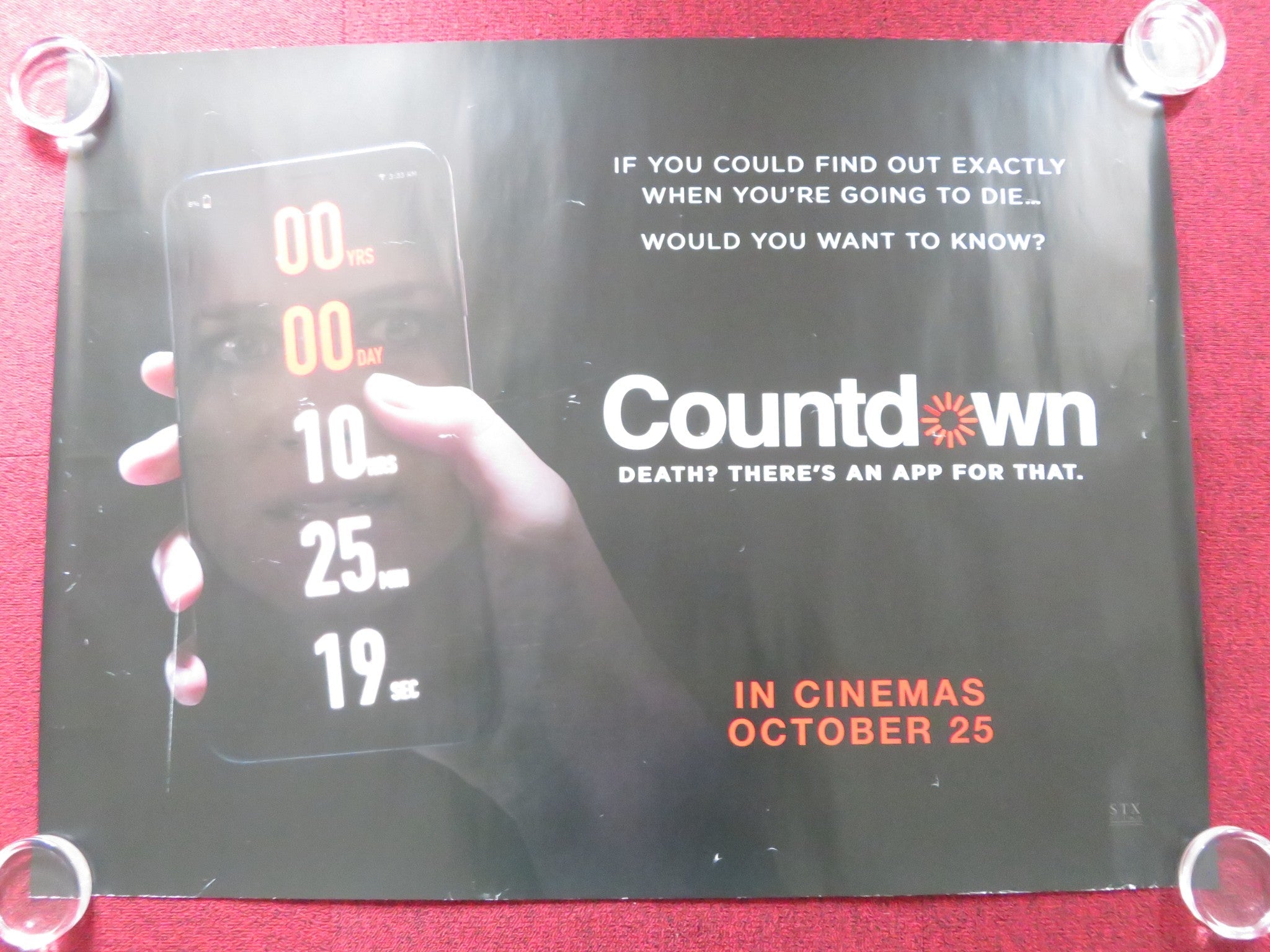 COUNTDOWN UK QUAD ROLLED POSTER ELIZABETH LAIL JORDAN CALLOWAY 2019 – Rendezvous Cinema