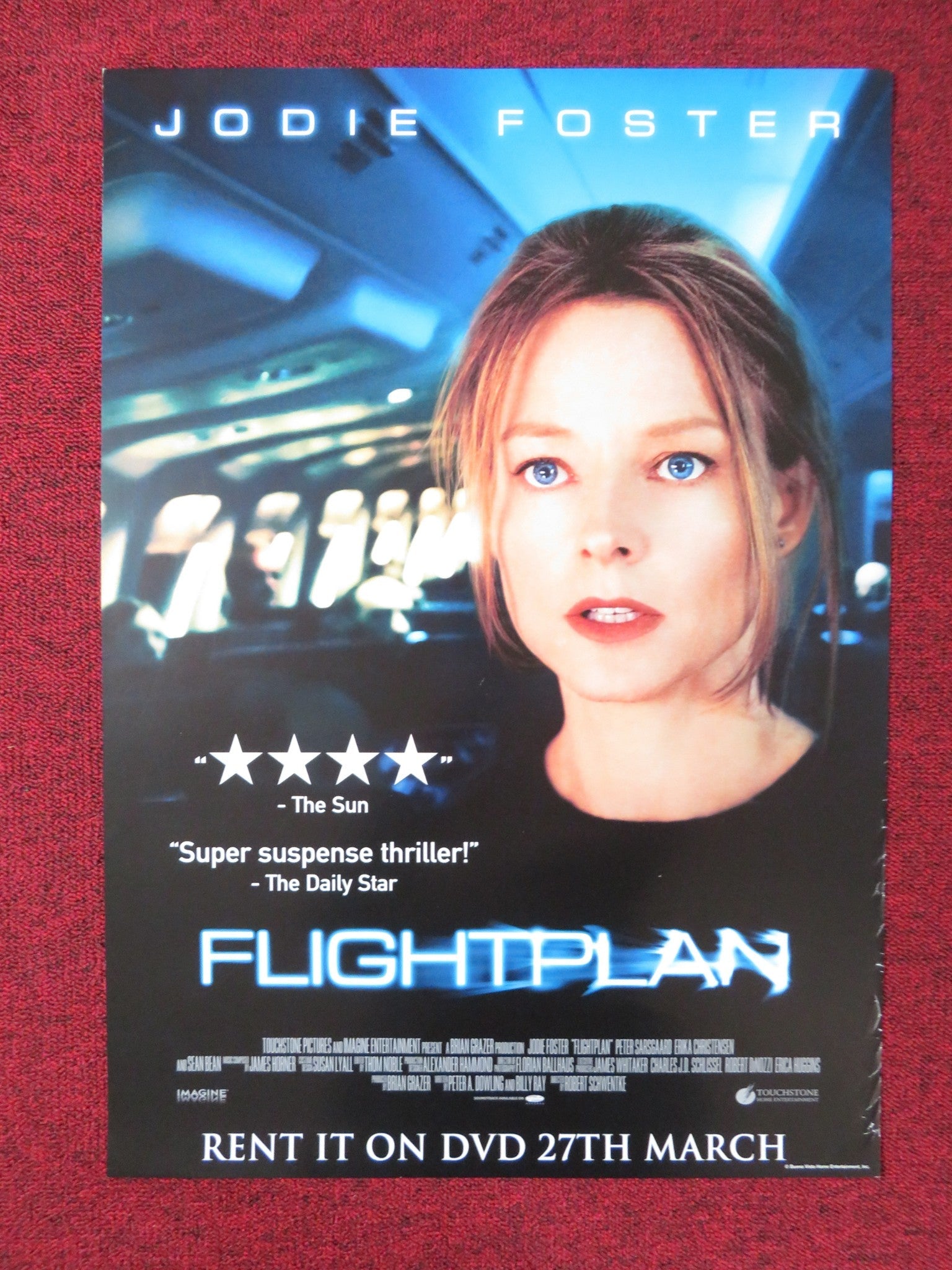 FLIGHTPLAN VHS VIDEO POSTER JODIE FOSTER PETER SARSGAARD 2005 – Rendezvous Cinema