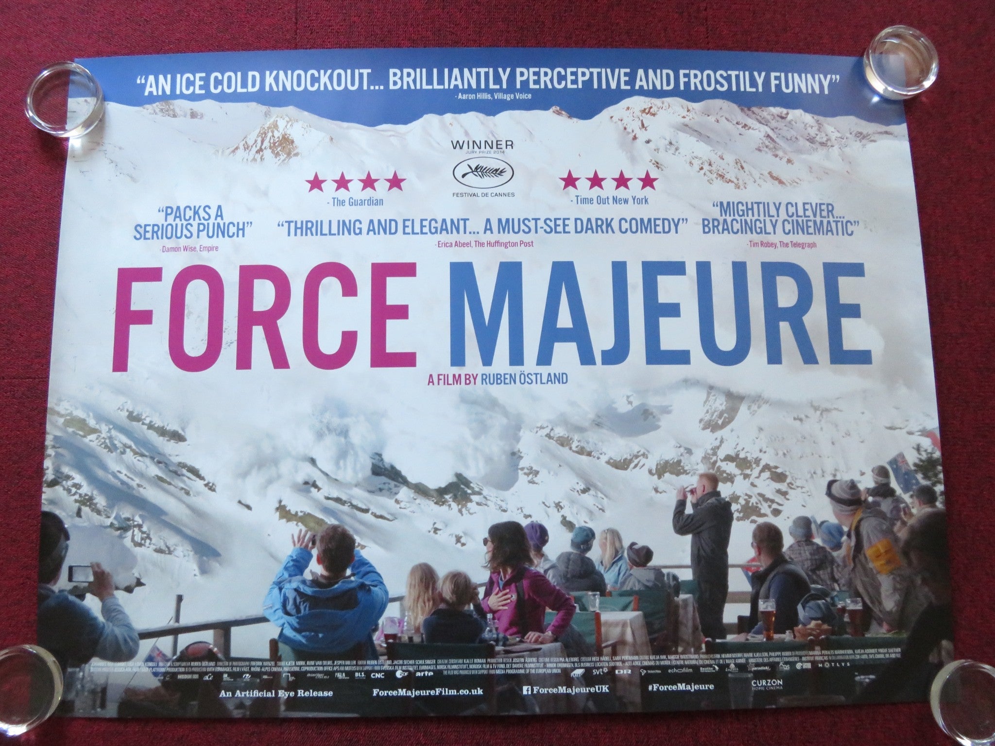 FORCE MAJEURE UK QUAD ROLLED POSTER JOHANNES KUHNKE LISA LOVEN KONGSLI – Rendezvous Cinema
