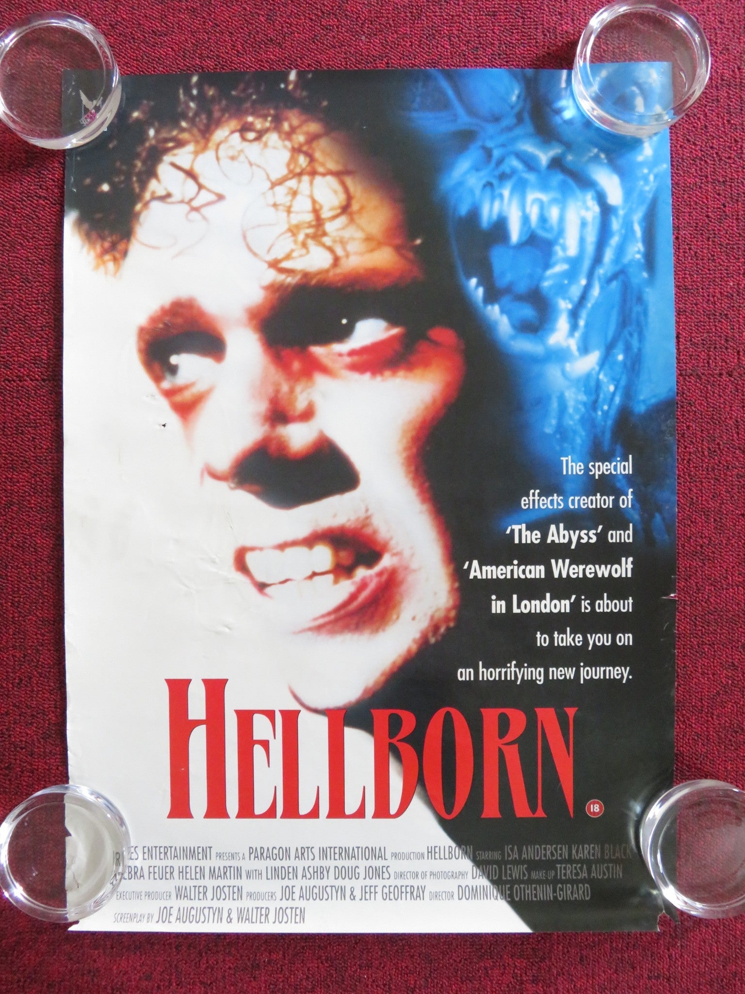 HELLBORN / NIGHT ANGEL VHS VIDEO POSTER KAREN BLACK LINDEN ASHBY 1990 – Rendezvous Cinema