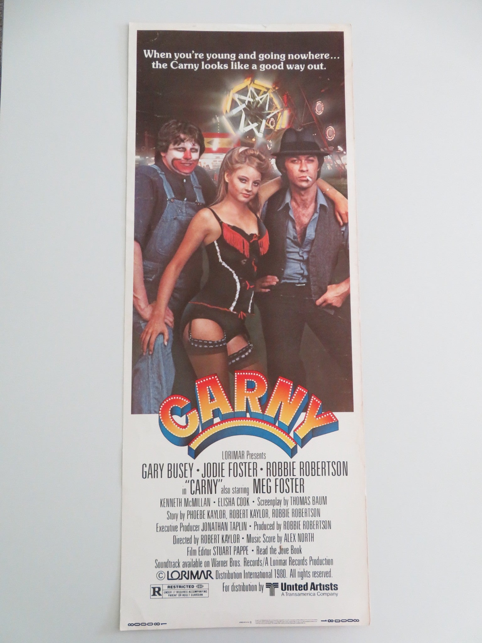 CARNY US INSERT POSTER JODIE FOSTER GARY BUSEY 1980 – Rendezvous Cinema