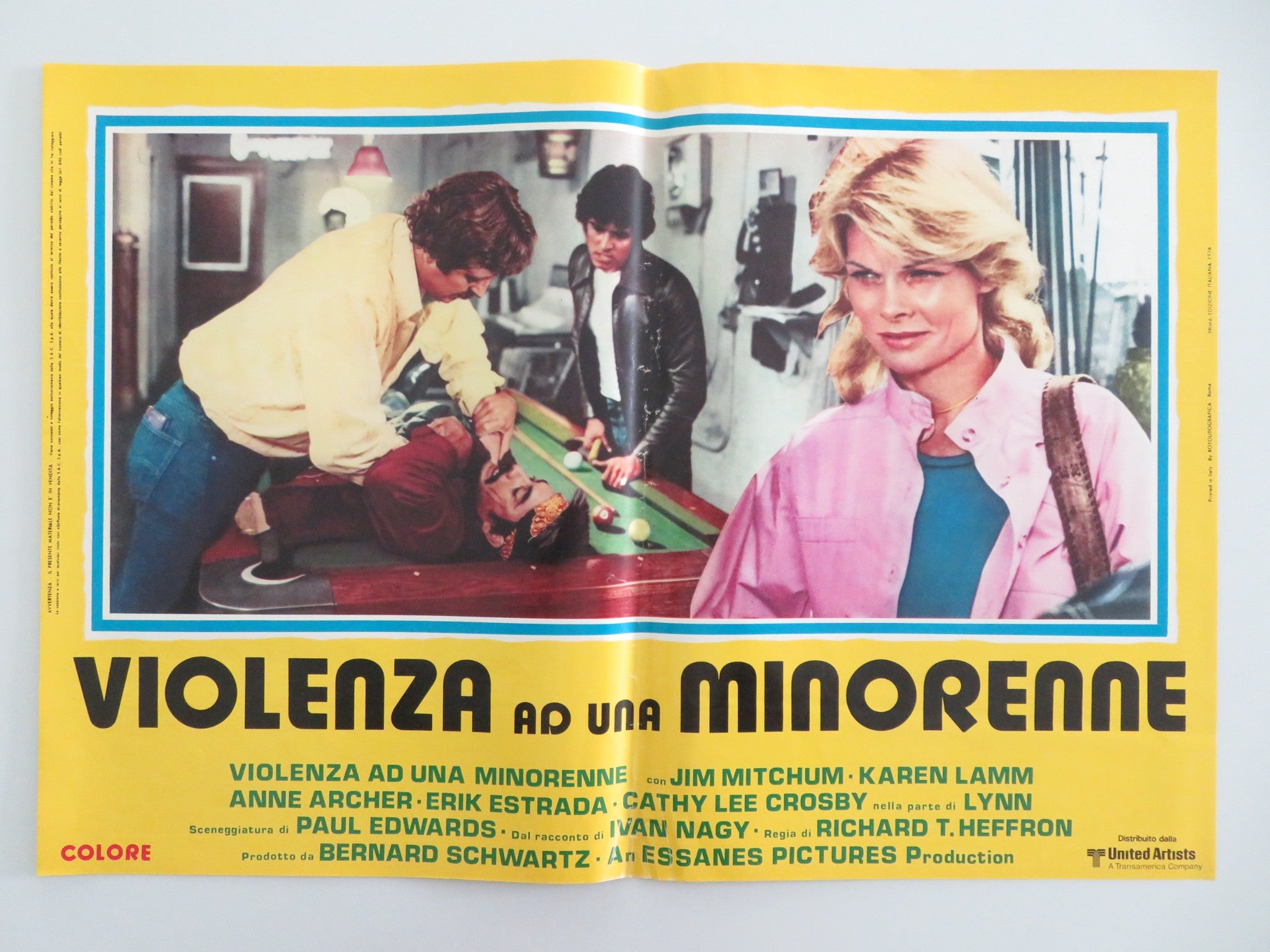 TRACKDOWN - B ITALIAN FOTOBUSTA POSTER JAMES MITCHUM ERIK ESTRADA 1976 – Rendezvous Cinema
