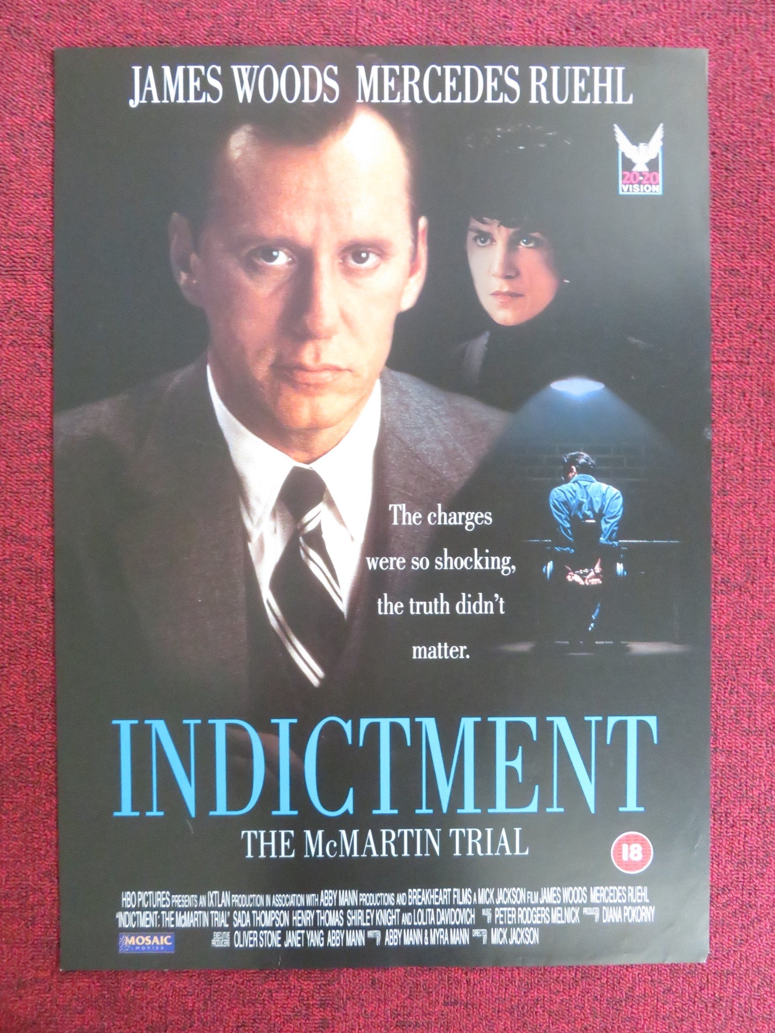 INDICTMENT: THE MCMARTIN TRIAL VHS VIDEO POSTER JAMES WOODS MERCEDES R – Rendezvous Cinema