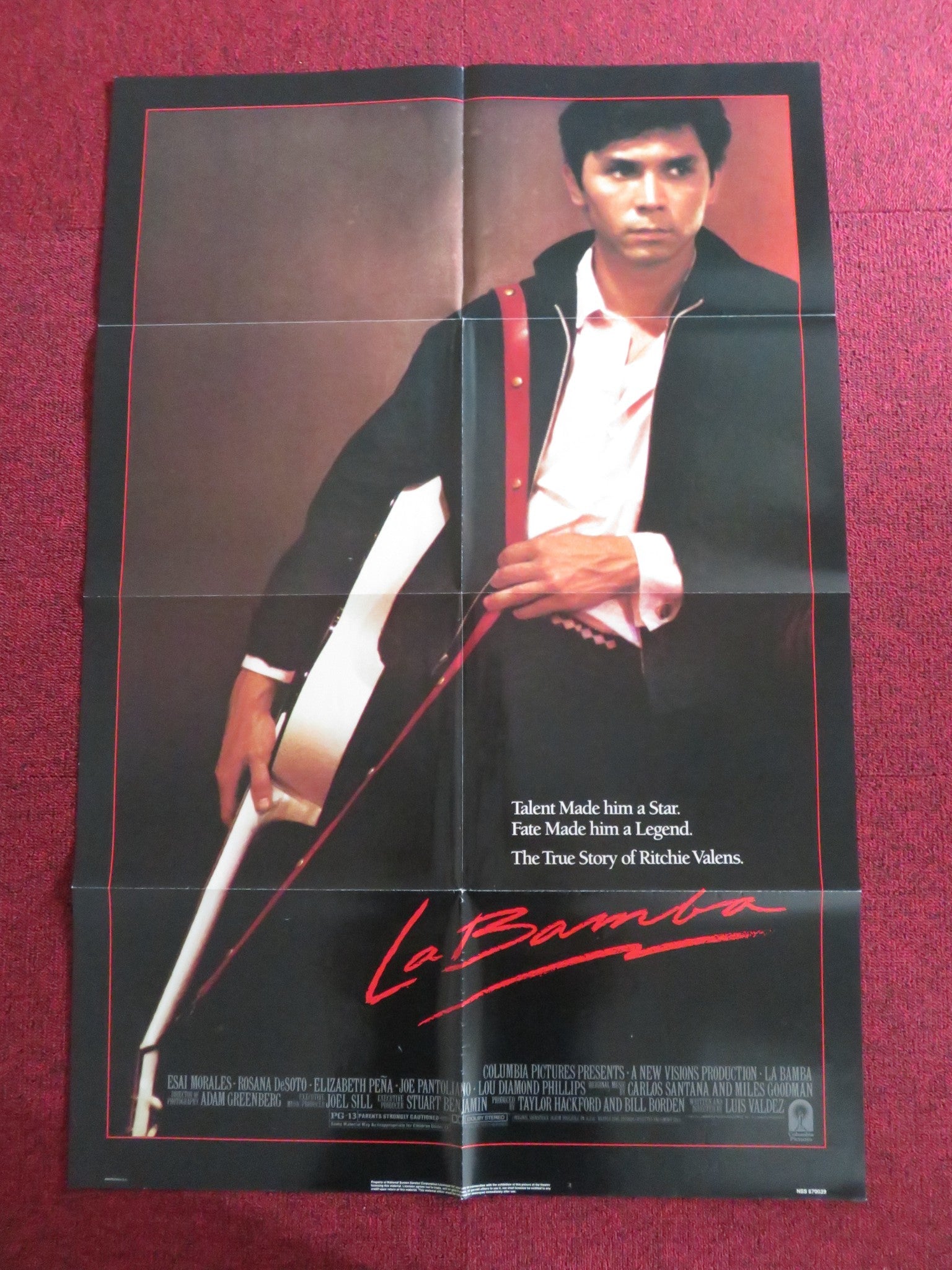 LA BAMBA - B FOLDED US ONE SHEET POSTER LOU DIAMOND PHILLIPS ESAI MORA ...