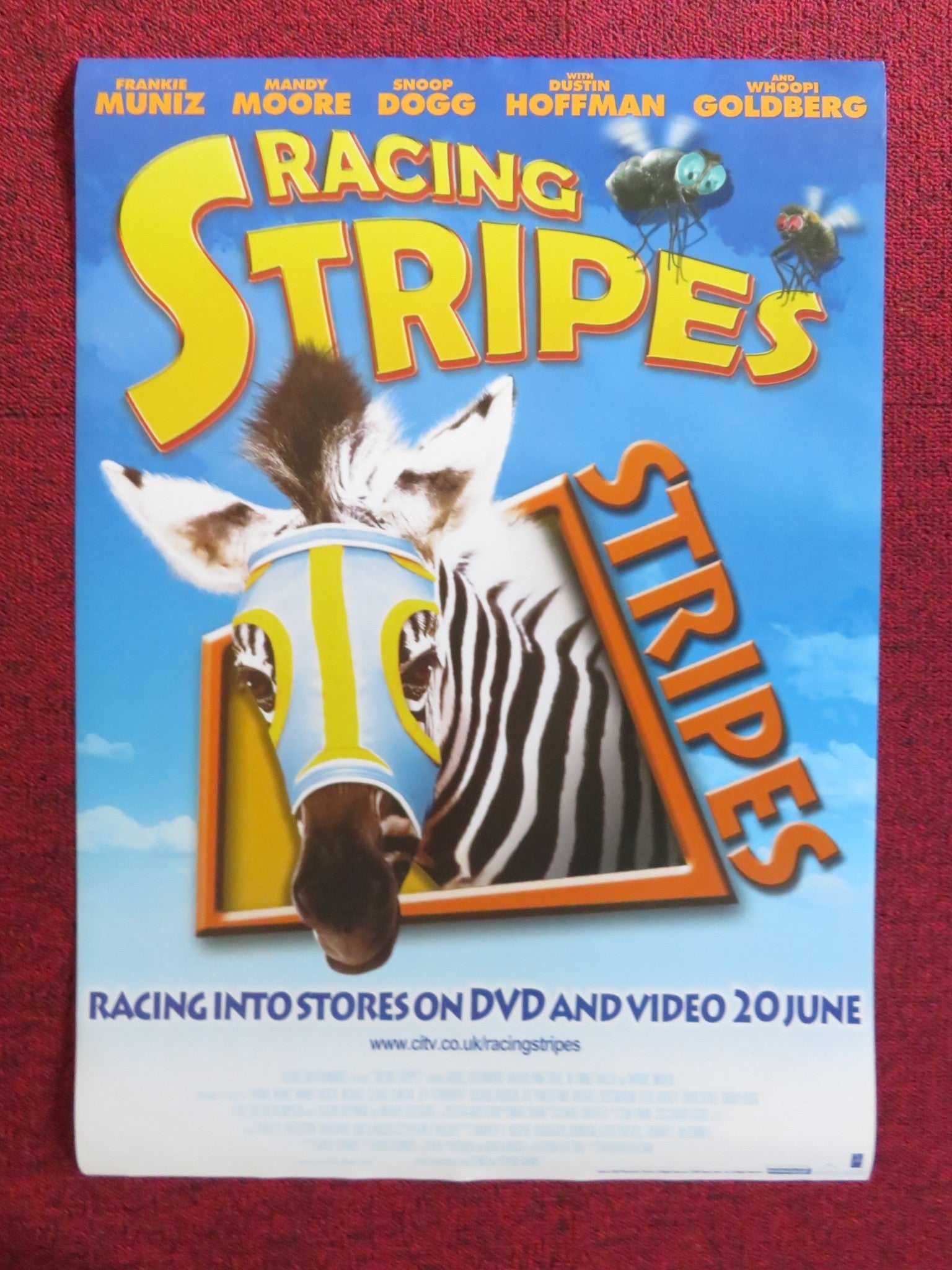 RACING STRIPES DVD & VHS VIDEO POSTER SNOOP DOGG DUSTIN HOFFMAN 2005 – Rendezvous Cinema