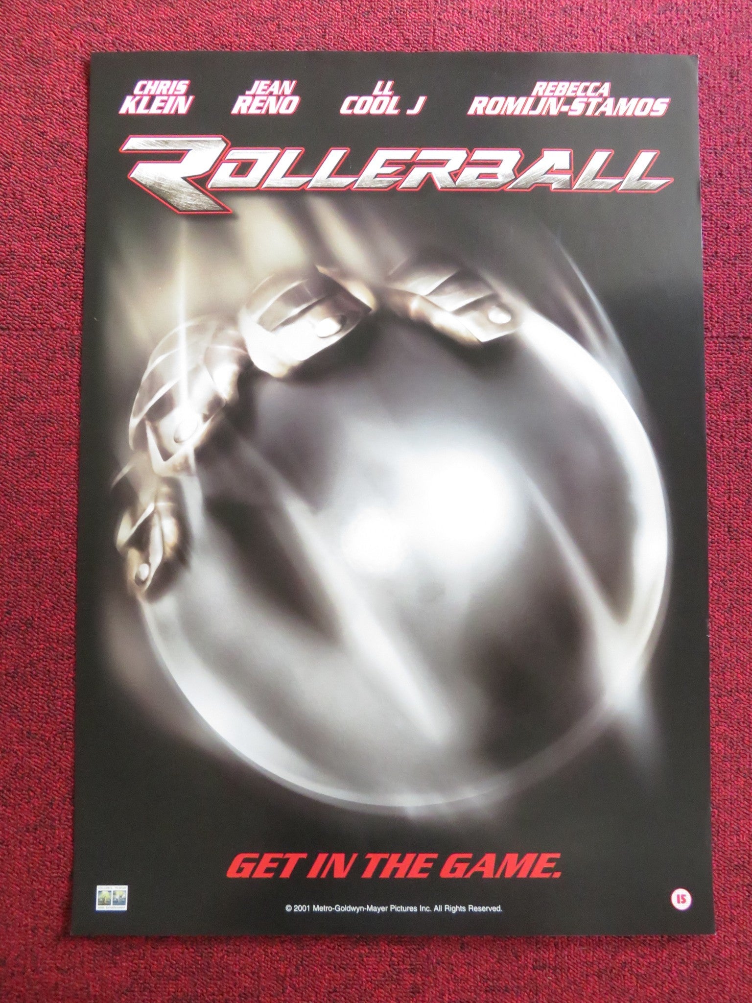 ROLLERBALL VHS VIDEO POSTER CHRIS KLEIN JEAN RENO 2001 – Rendezvous Cinema