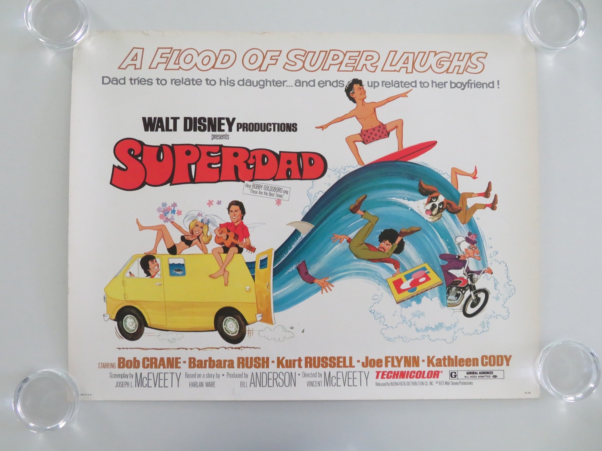 SUPERDAD US HALF SHEET (22"x 28") POSTER DISNEY BOB CRANE KURT RUSSELL – Rendezvous Cinema