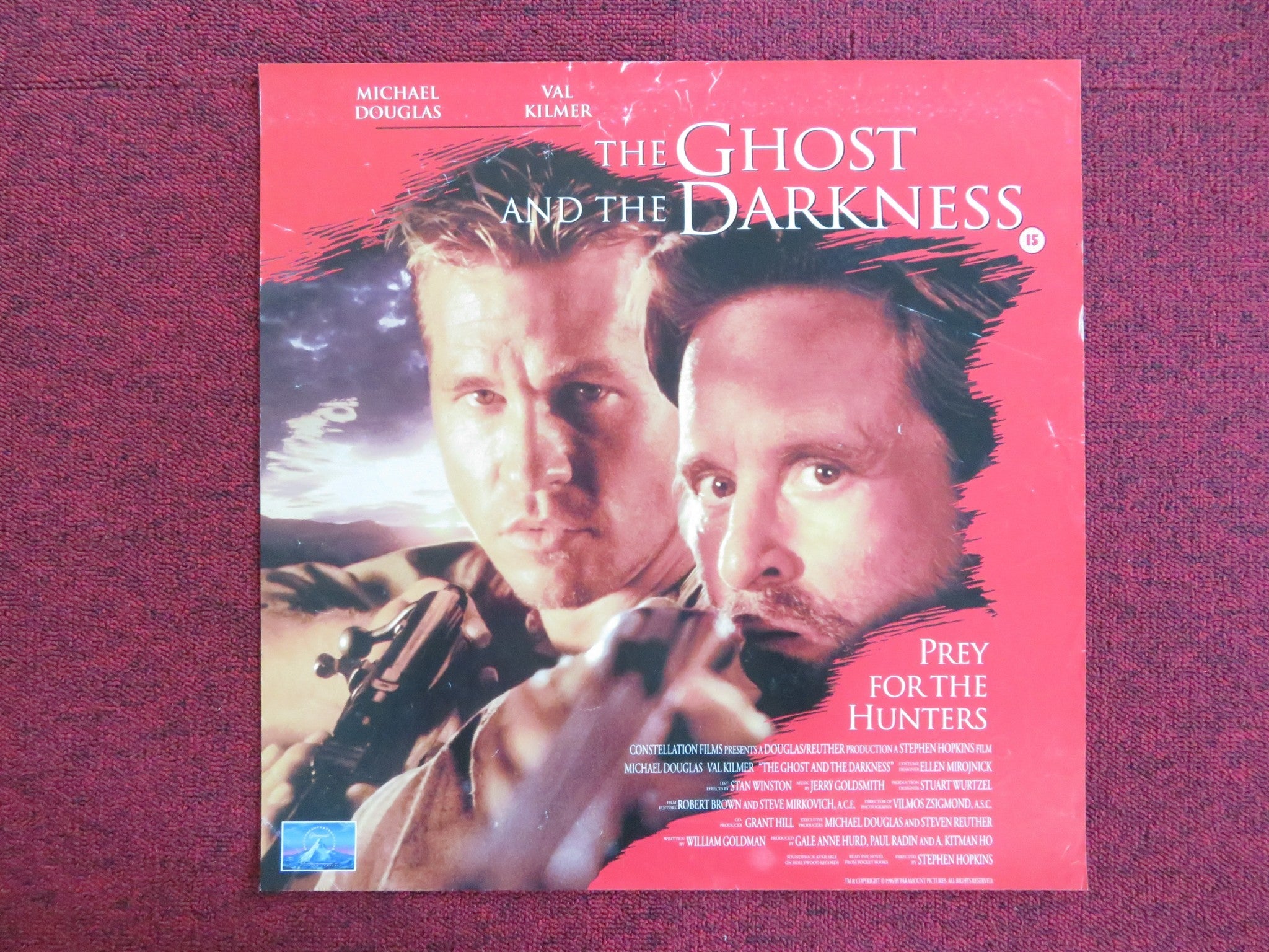 THE GHOST AND THE DARKNESS VHS VIDEO POSTER VAL KILMER MICHAEL DOUGLAS – Rendezvous Cinema