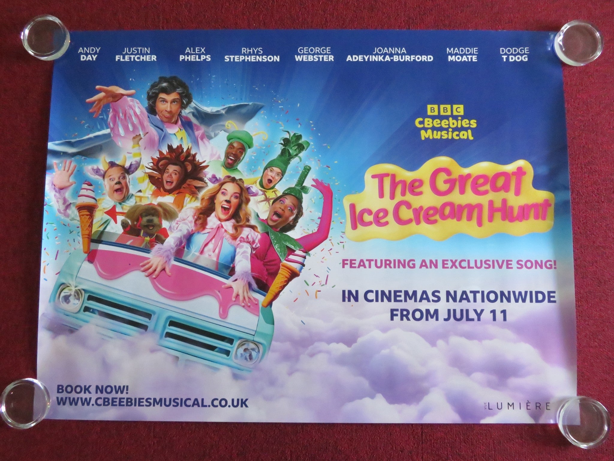 THE GREAT ICE CREAM HUNT UK QUAD ROLLED POSTER CBEEBIES JUSTIN FLETCHE ...