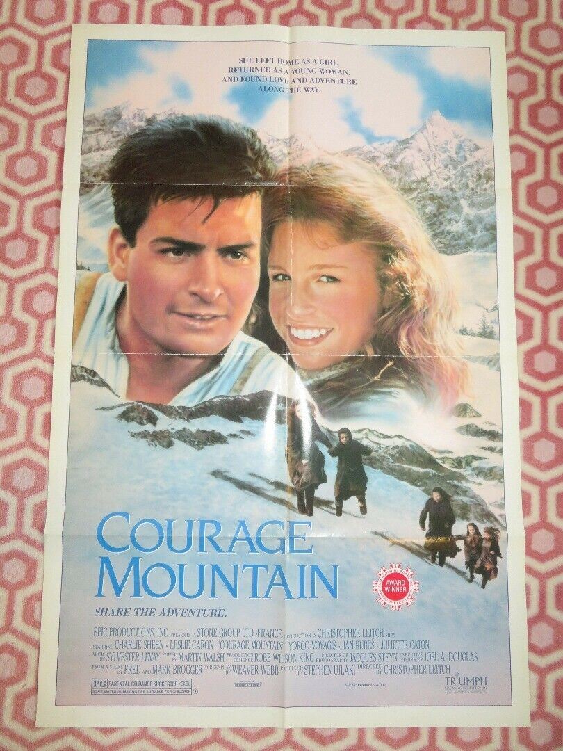 COURAGE MOUNTAIN US ONE SHEET POSTER CHARLIE SHEEN 1990 – Rendezvous Cinema