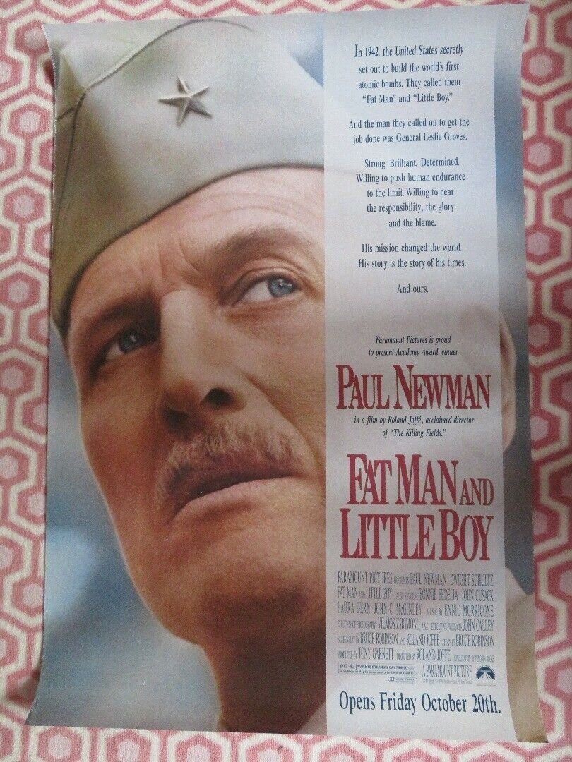 FAT MAN AND LITTLE BOY ONE SHEET ROLLED POSTER PAUL NEWMAN 1989 ...