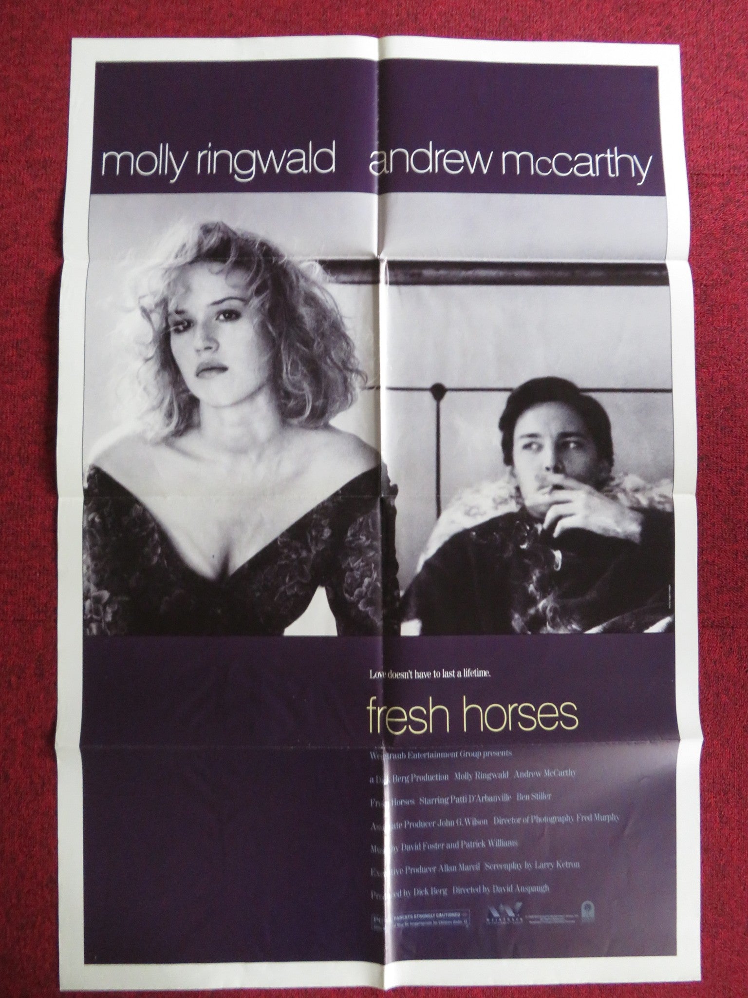 FRESH HORSES FOLDED US ONE SHEET POSTER MOLLY RINGWALD ANDREW MCCARTHY ...