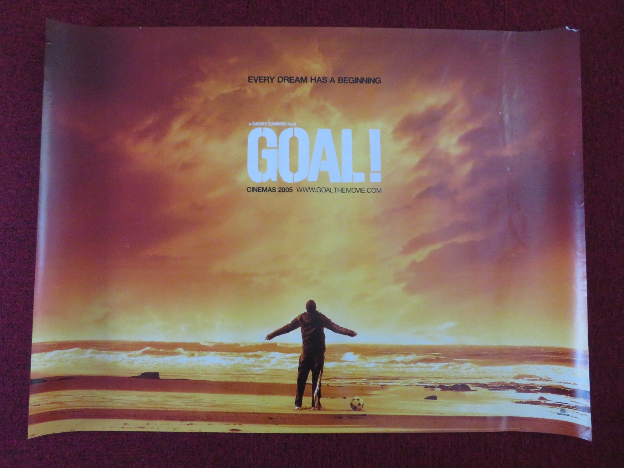 GOAL! THE DREAM BEGINS UK QUAD (30"x 40") ROLLED POSTER KUNO BECKER PL ...