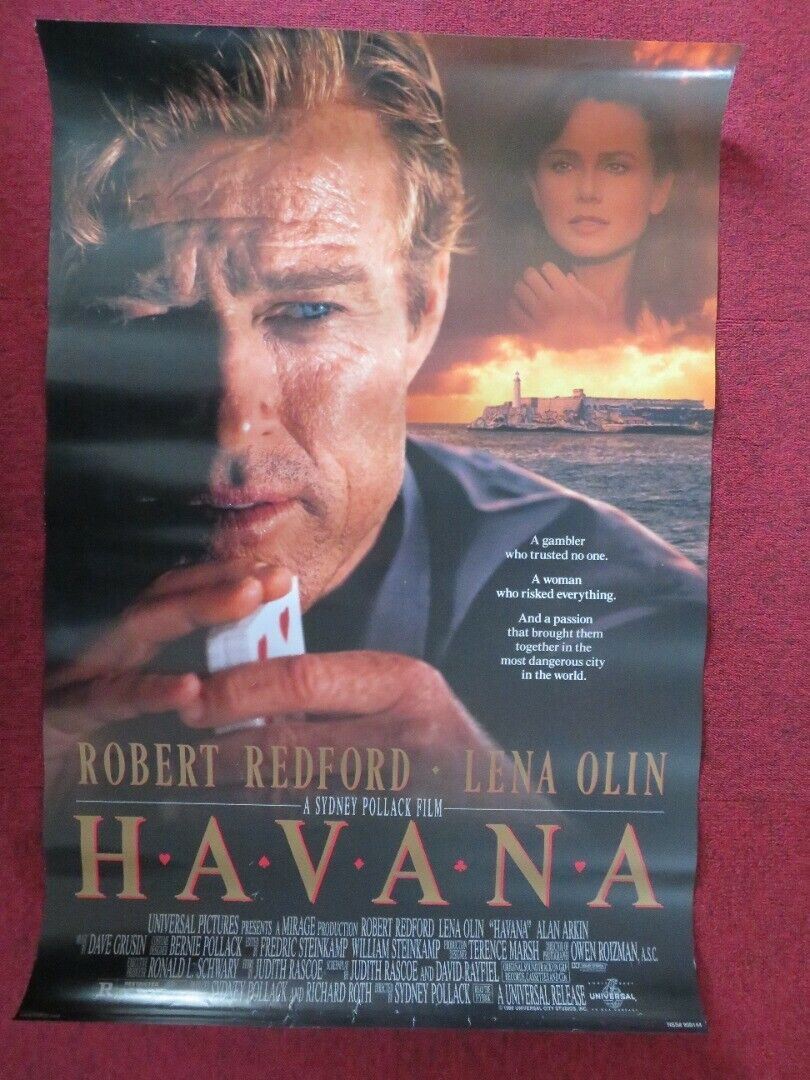 HAVANA US ONE SHEET ROLLED POSTER ROBERT REDFORD LENA OLIN 1990 ...