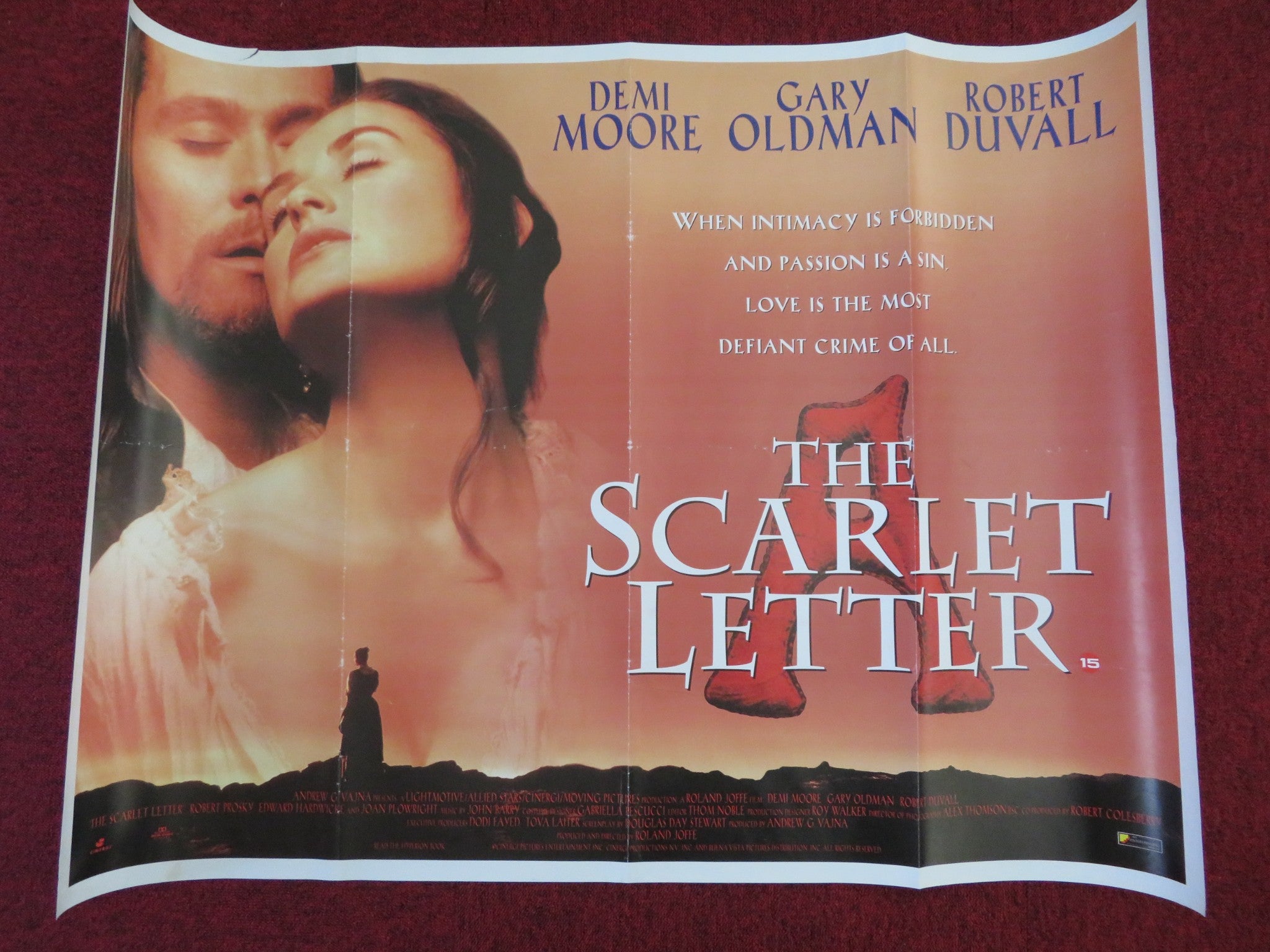 THE SCARLET LETTER UK QUAD (30"x 40") ROLLED POSTER GARY OLDMAN DEMI M ...