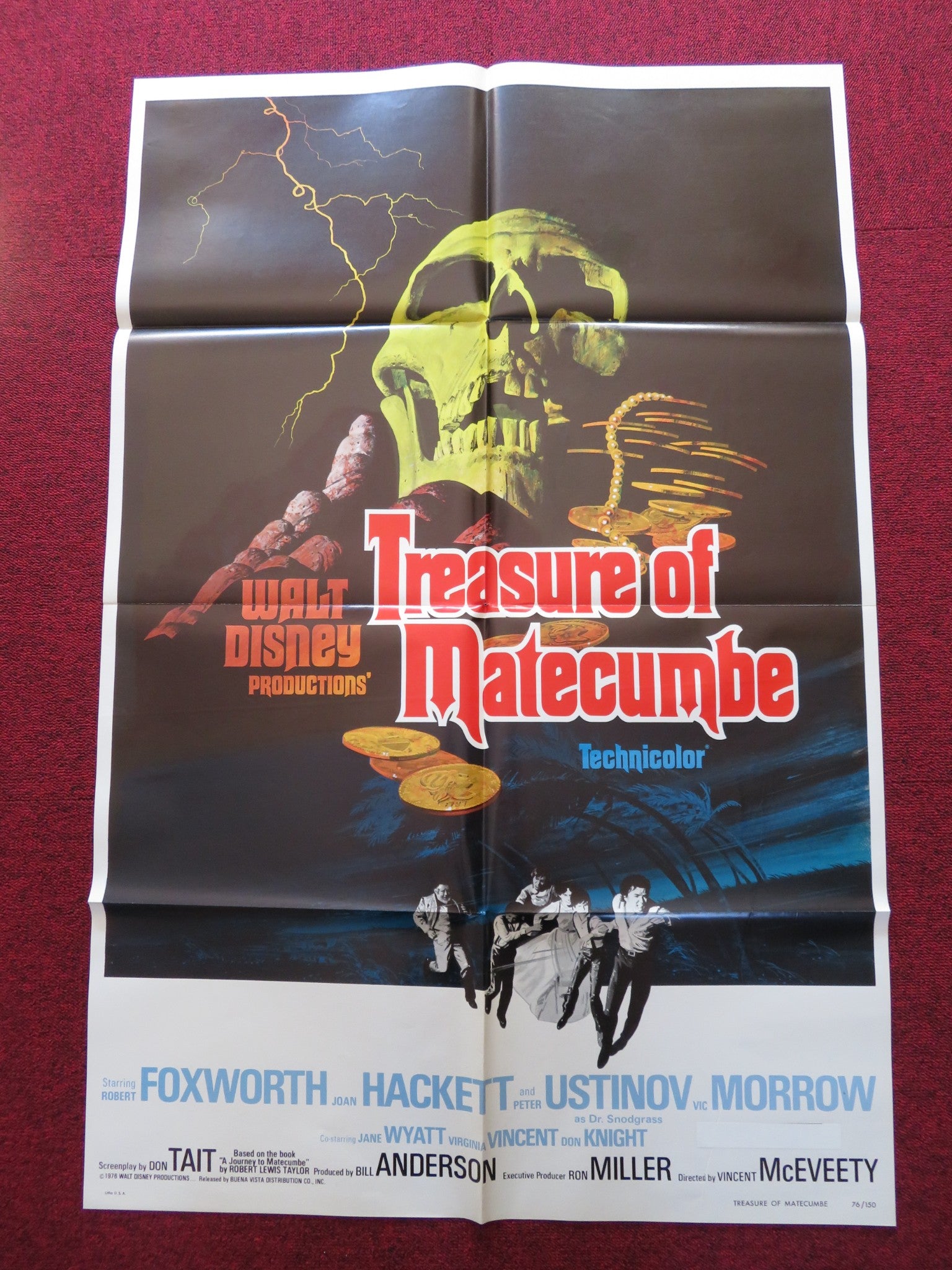 TREASURE OF MATECUMBE FOLDED US ONE SHEET POSTER ROBERT FOXWORTH 1976 – Rendezvous Cinema