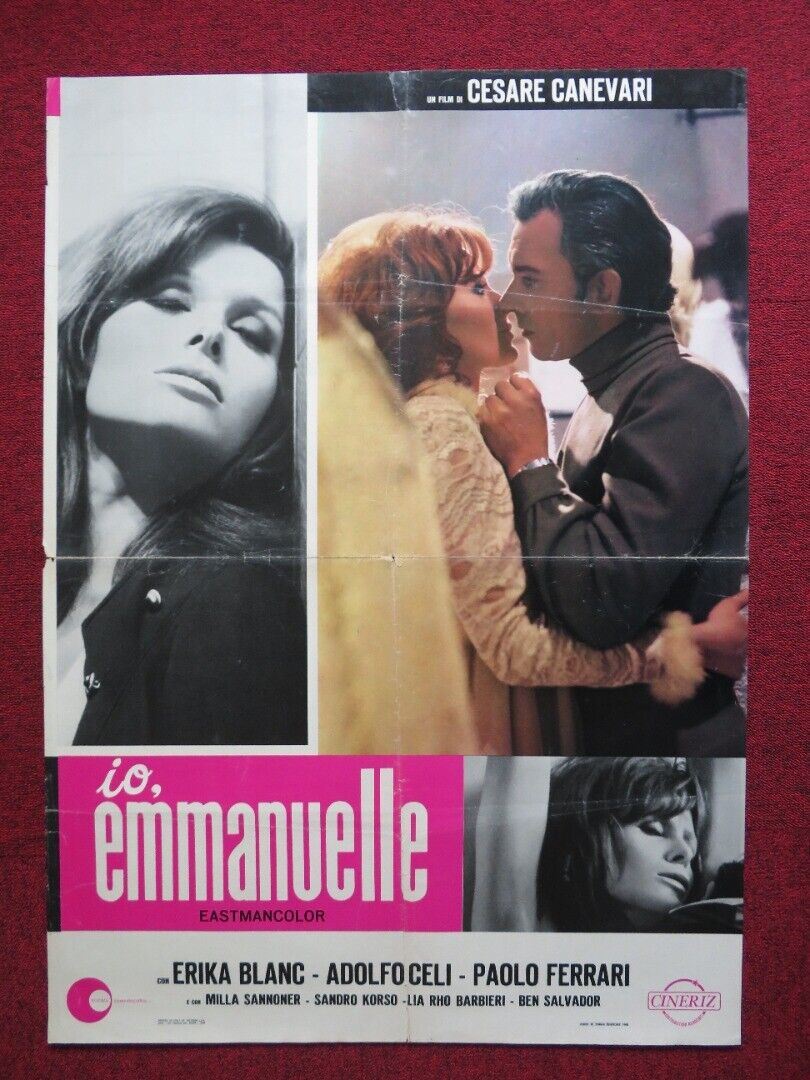 IO, EMMANUELLE ITALIAN FOGLIO ROLLED POSTER ERIKA BLANC ADOLFO CELI 19 – Rendezvous Cinema
