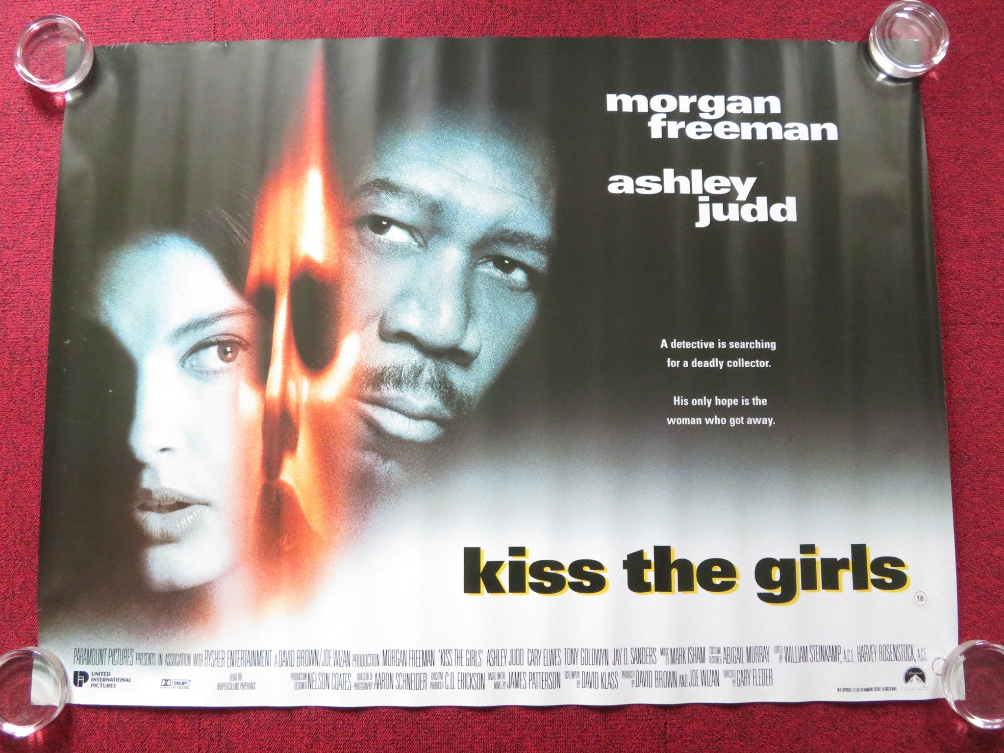 KISS THE GIRLS UK QUAD (30"x 40") ROLLED POSTER MORGAN FREEMAN ASHLEY ...