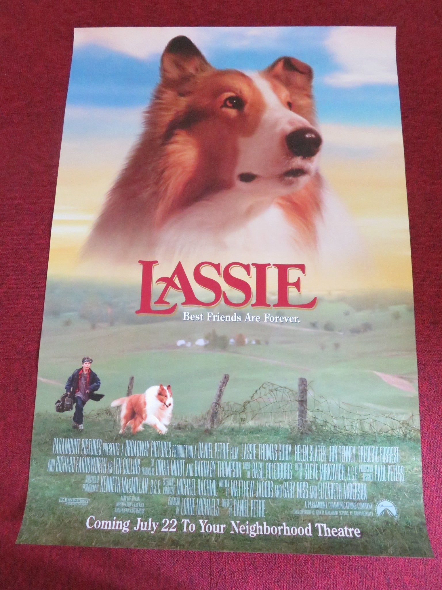 LASSIE US ONE SHEET ROLLED POSTER TOM GUIRY HELEN SLATER 1994 ...