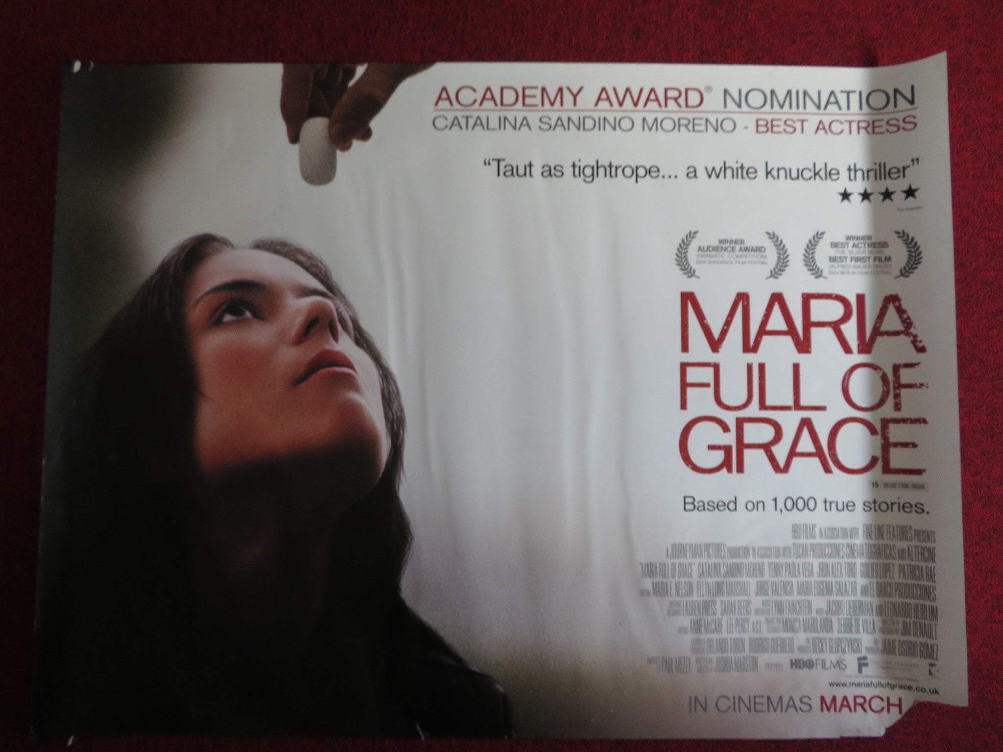 MARIA FULL OF GRACE QUAD (30"x 40") ROLLED POSTER CATALINA SANDINO MOR ...
