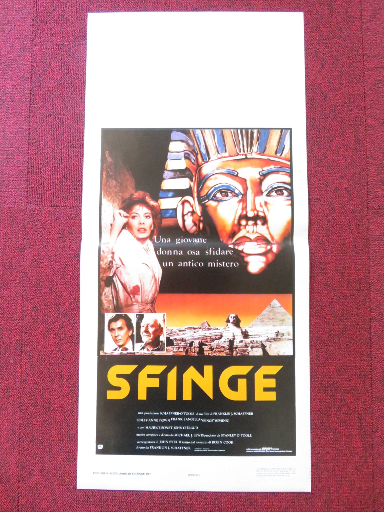 SPHINX ITALIAN LOCANDINA POSTER FRANK LANGELLA 1981 – Rendezvous Cinema
