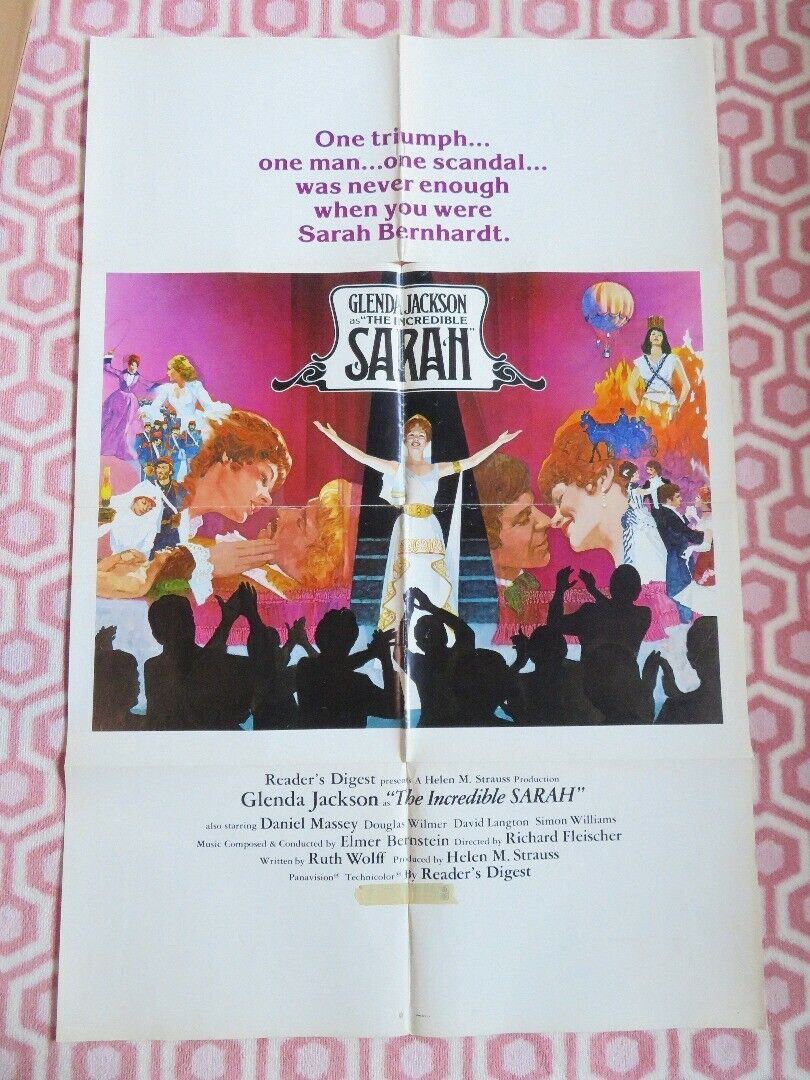 THE INCREDIBLE SARAH US ONE SHEET POSTER GLENDA JACKSON 1976 – Rendezvous Cinema
