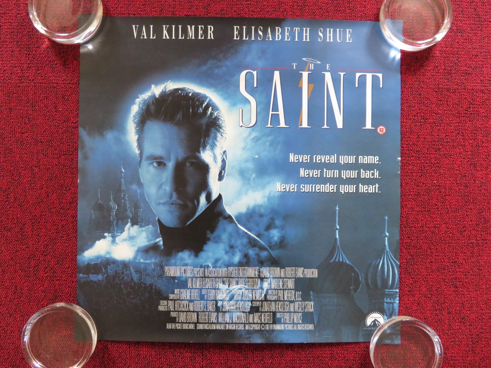 THE SAINT VHS VIDEO POSTER VAL KILMER ELISABETH SHUE 1997 – Rendezvous Cinema