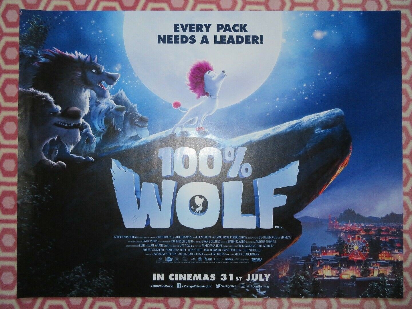 100% WOLF QUAD (30"x 40") ROLLED POSTER JAYNE LYONS JANE LYNCH 2020 ...