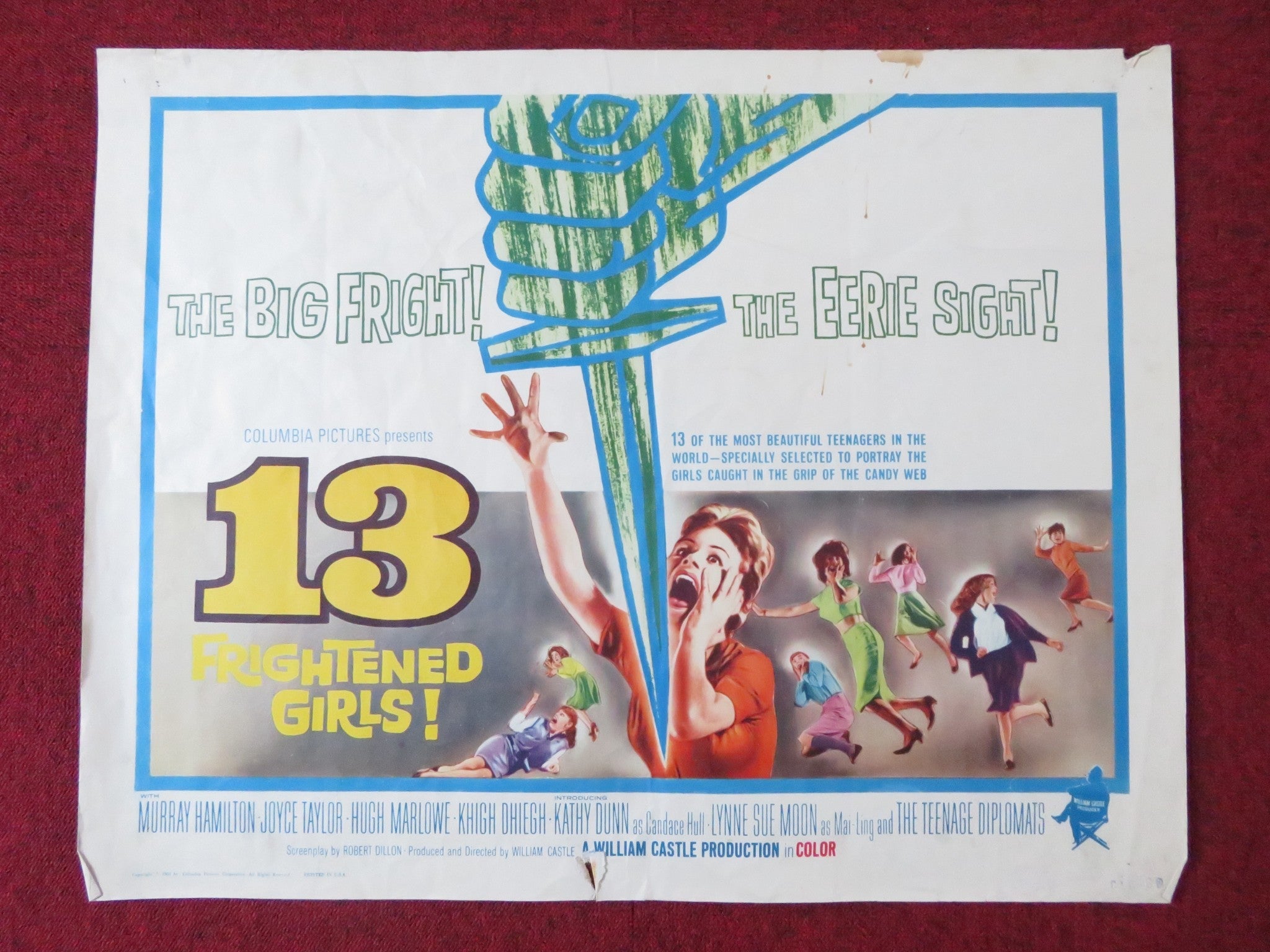 13 FRIGHTENED GIRLS HALF SHEET (22"x 28") POSTER KATHY DUNN MURRAY HAM ...