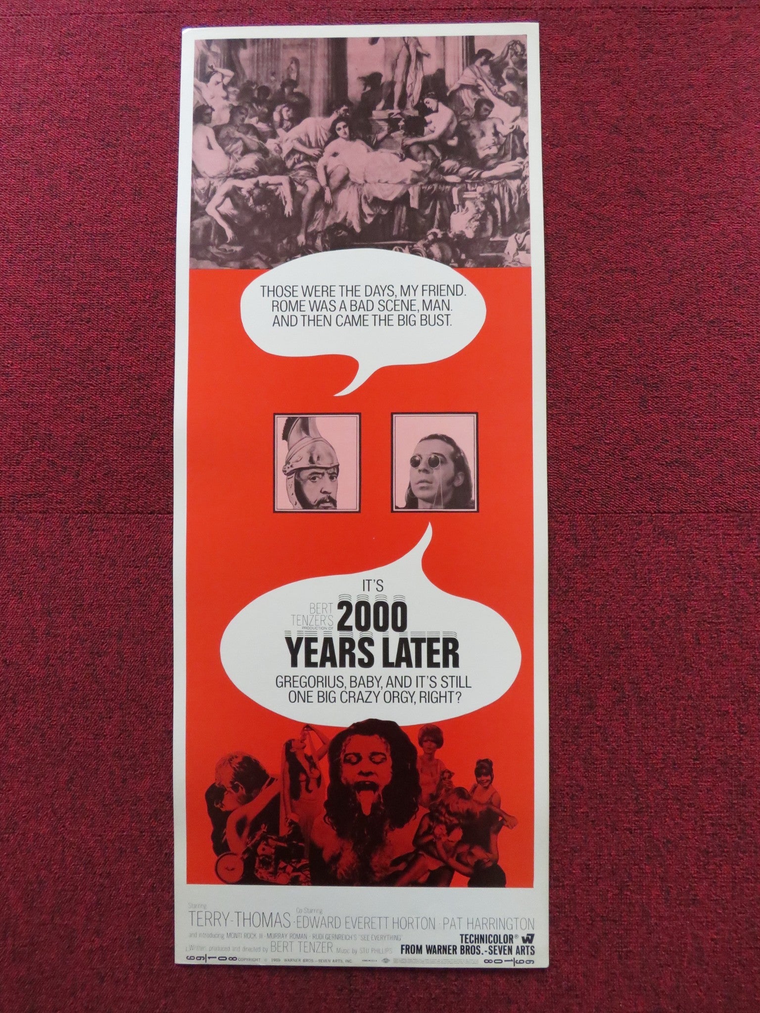 2000 YEARS LATER US INSERT (14"x 36") POSTER TERRY-THOMAS EDWARD EVERE ...