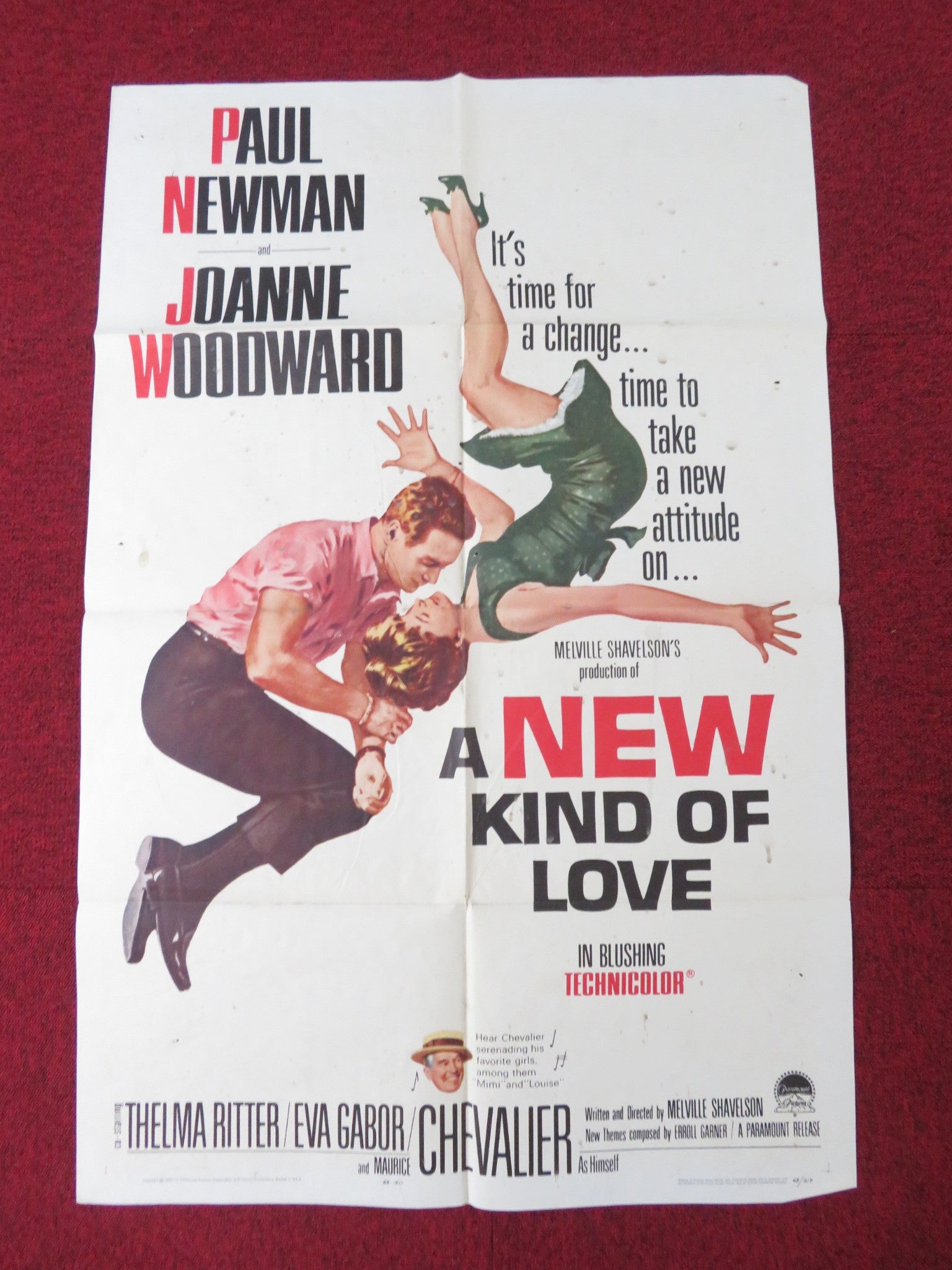 A NEW KIND OF LOVE FOLDED US ONE SHEET POSTER PAUL NEWMAN JOANNE WOODW ...
