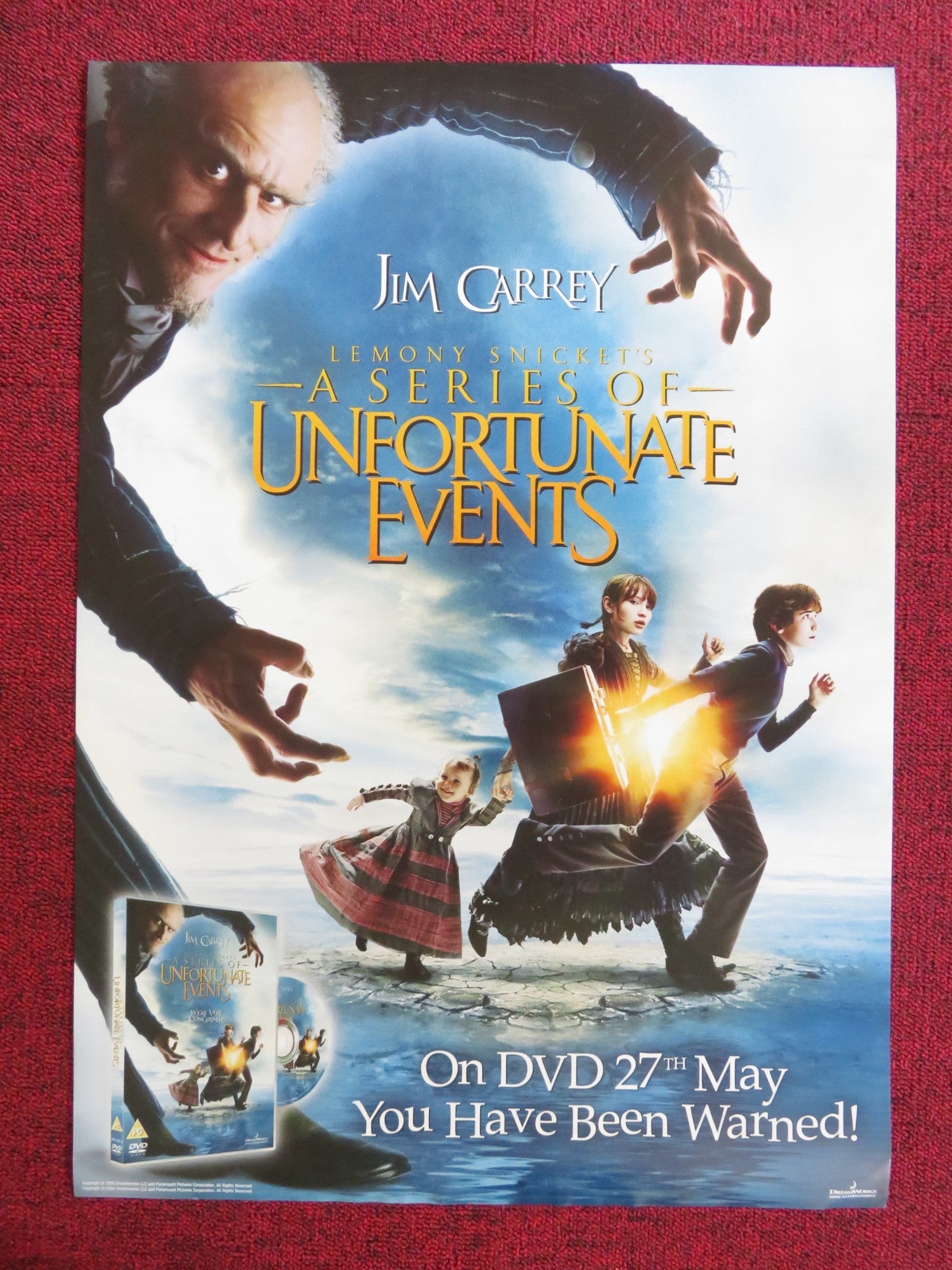 A SERIES OF UNFORTUNATE EVENTS DVD POSTER JIM CARREY EMILY BROWNING 20 ...