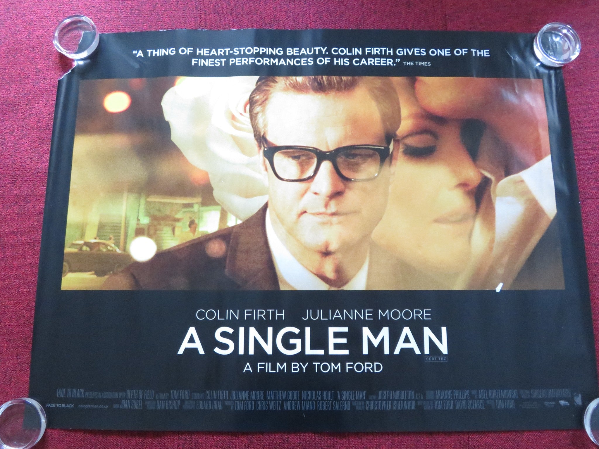 A SINGLE MAN UK QUAD ROLLED POSTER COLIN FIRTH JULIANNE MOORE 2009 ...