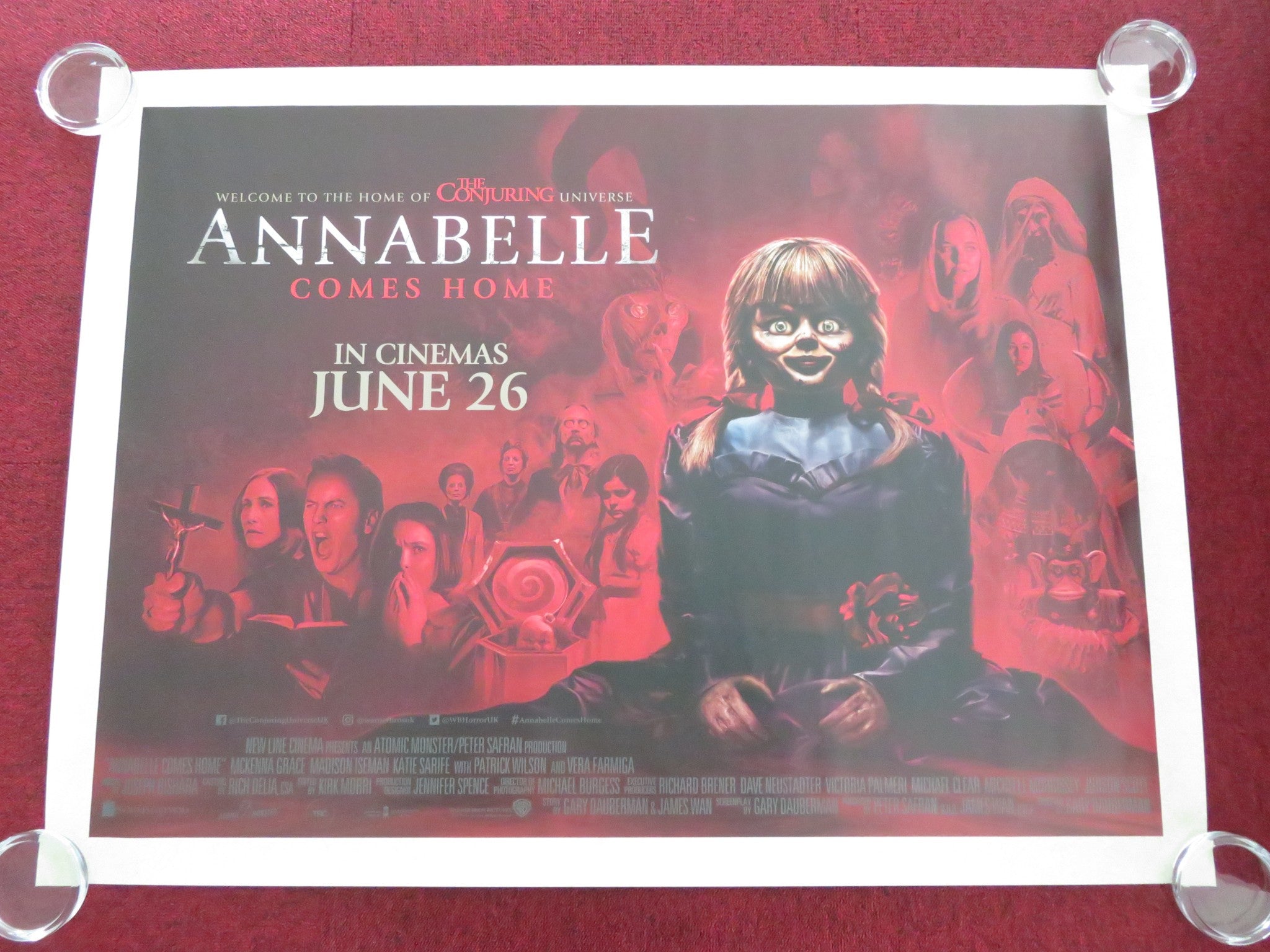 ANNABELLE COMES HOME UK QUAD ROLLED POSTER VERA FARMIGA PATRICK WILSON ...