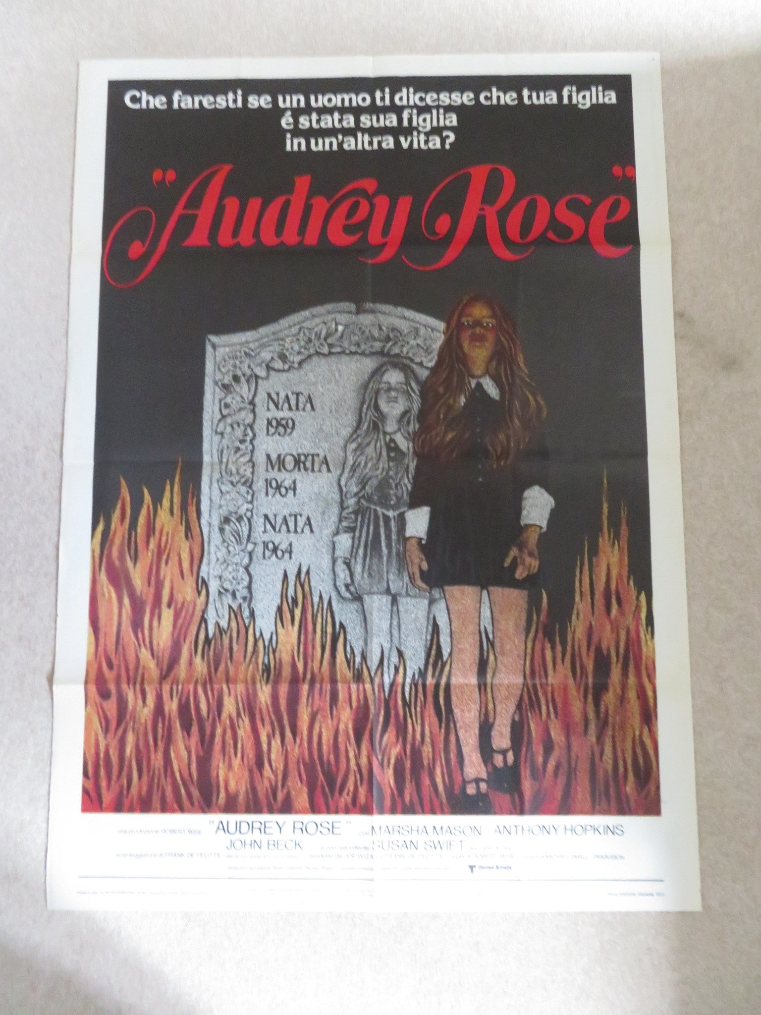 AUDREY ROSE ITALIAN 2 FOGLIO POSTER MARSHA MASON ANTHONY HOPKINS 1977 ...
