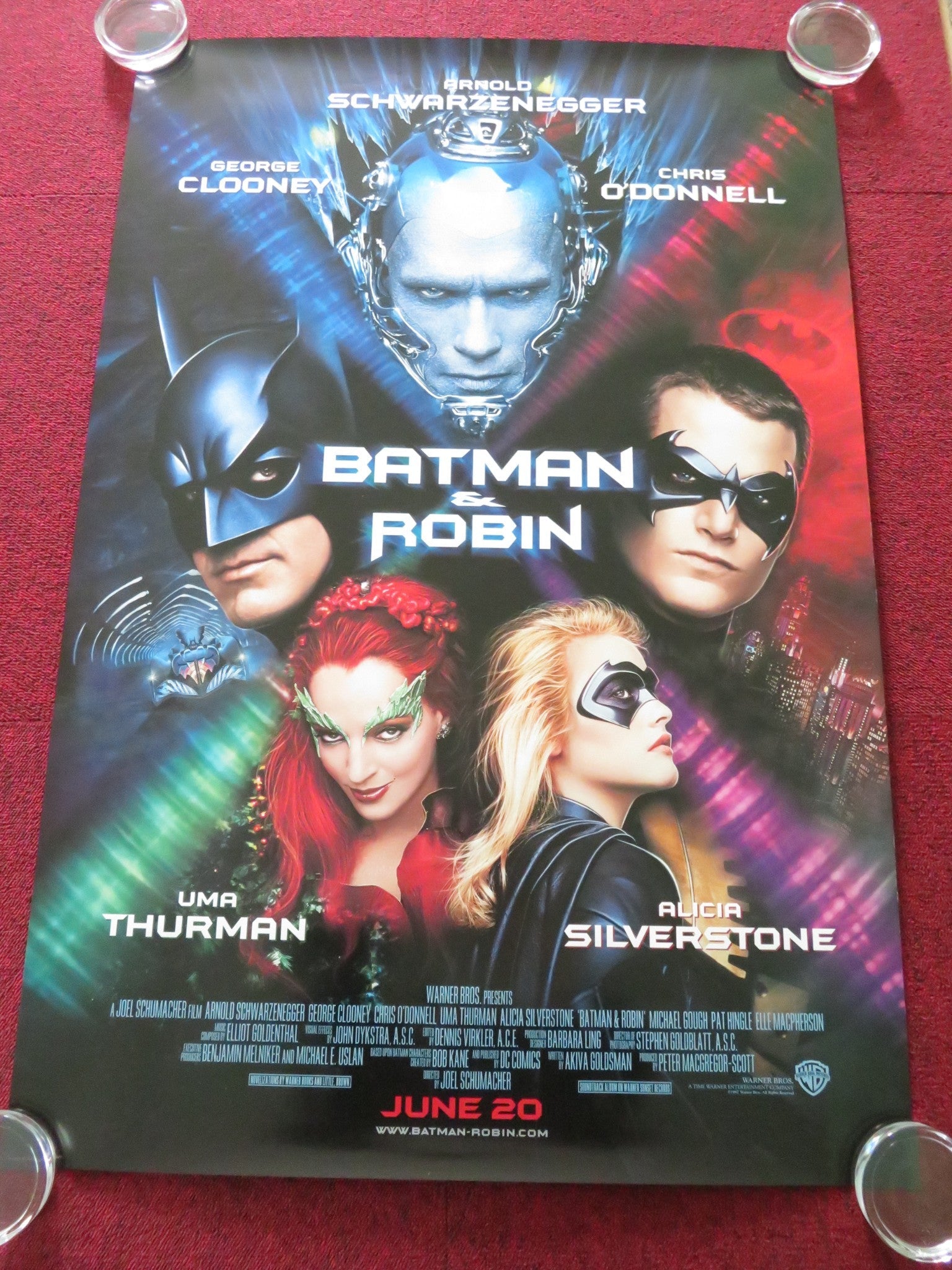 BATMAN AND ROBIN- B US ONE SHEET ROLLED POSTER ARNOLD SCHWARZENEGGER 1 ...