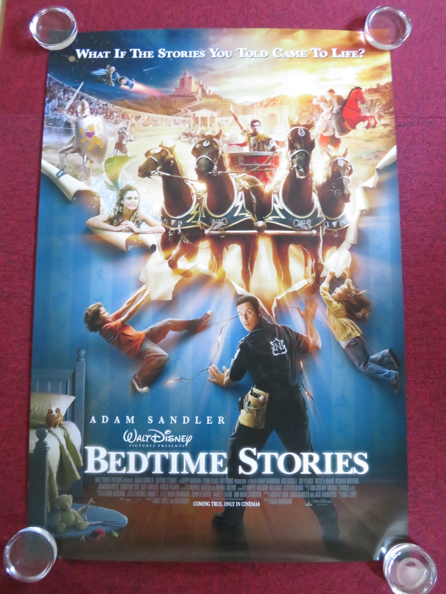 BEDTIME STORIES US ONE SHEET ROLLED POSTER DISNEY ADAM SANDLER GUY PEA ...