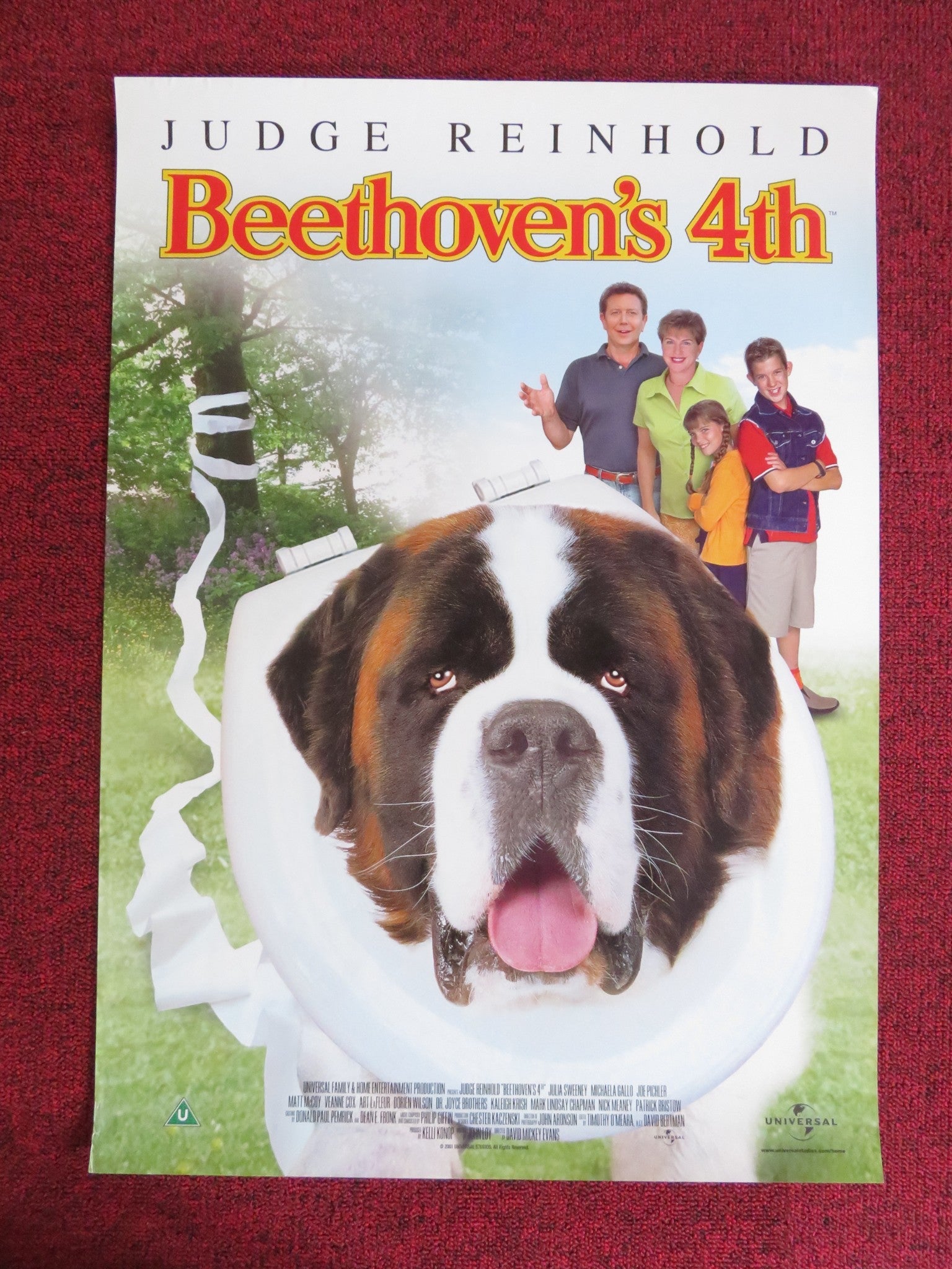 BEETHOVEN'S 4TH VHS VIDEO POSTER JUDGE REINHOLD JULIA SWEENEY 2001 ...