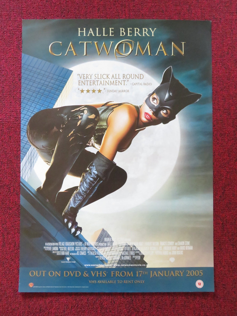 CATWOMAN VHS & DVD VIDEO POSTER HALLE BERRY SHARON STONE 2004 ...