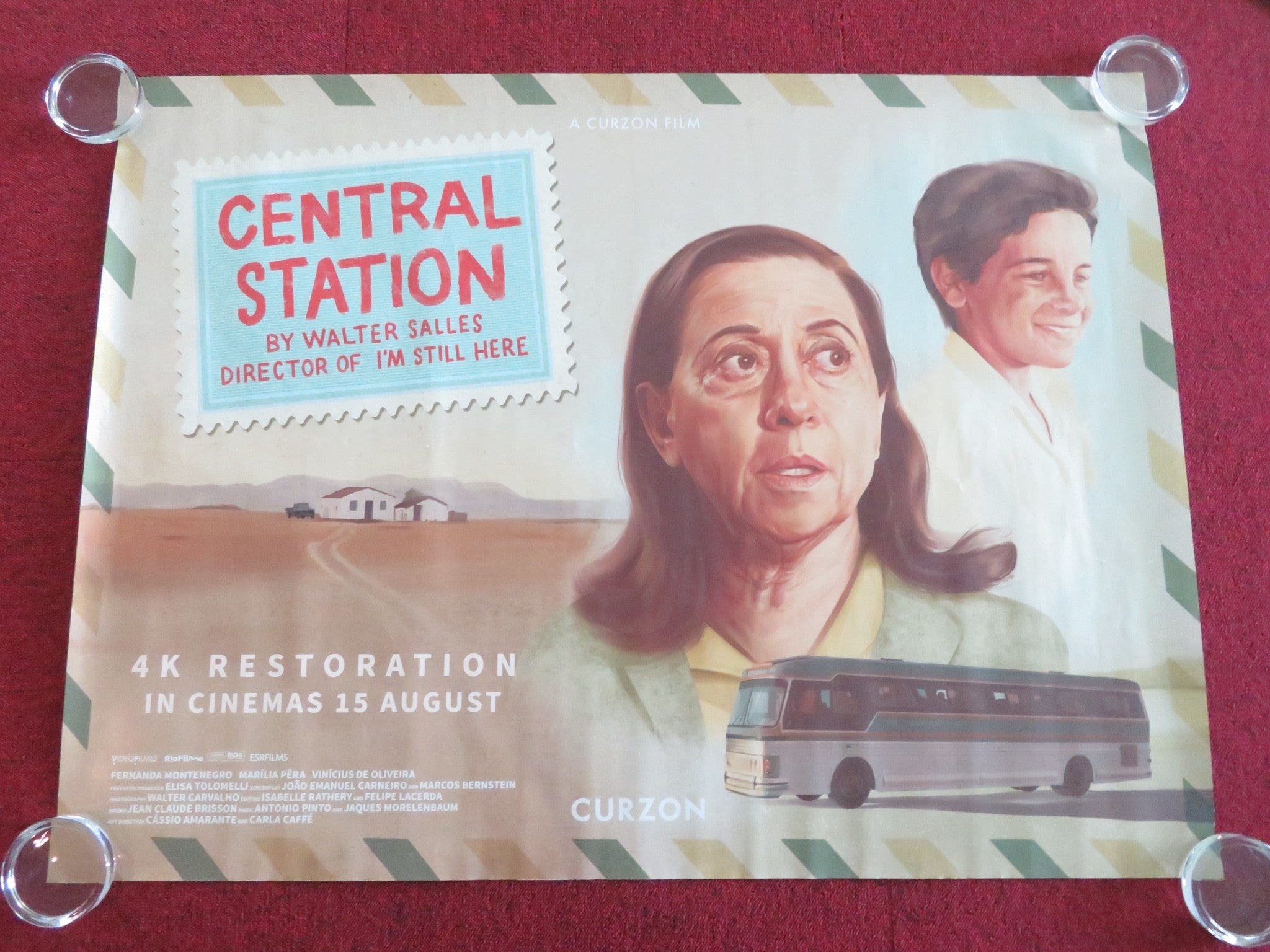 CENTRAL STATION UK QUAD ROLLED POSTER FERNANDA MONTENEGRO MARILIA PERA ...