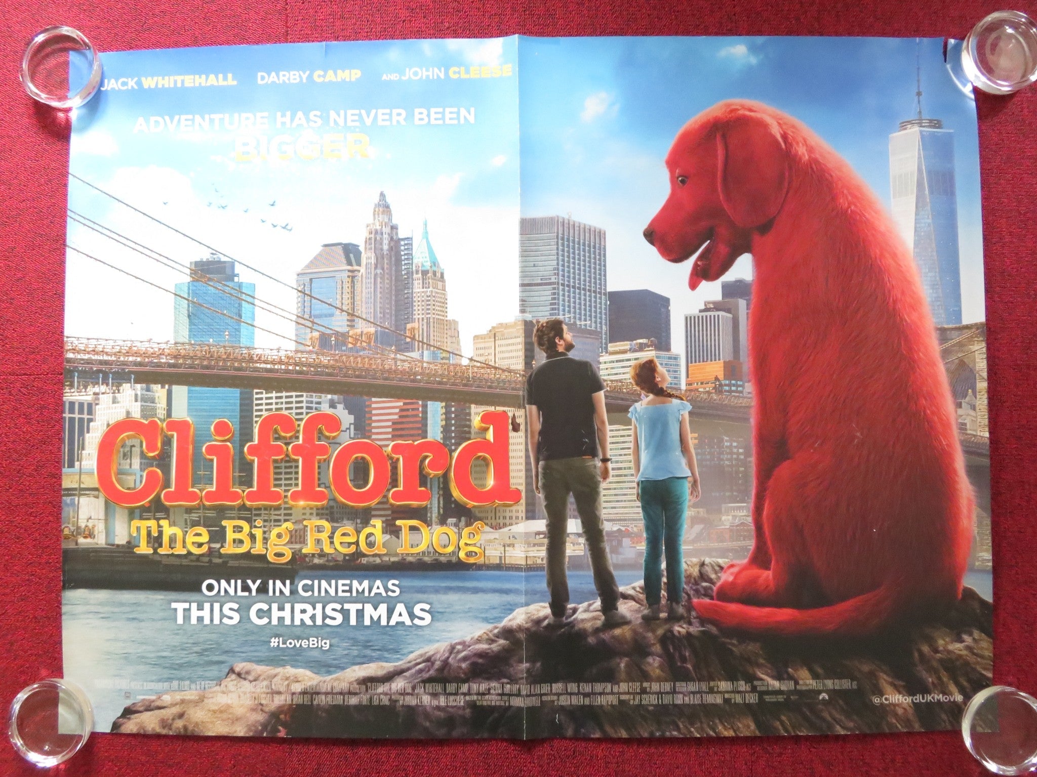 CLIFFORD THE BIG RED DOG - A UK QUAD ROLLED POSTER DARBY CAMP J. WHITE ...