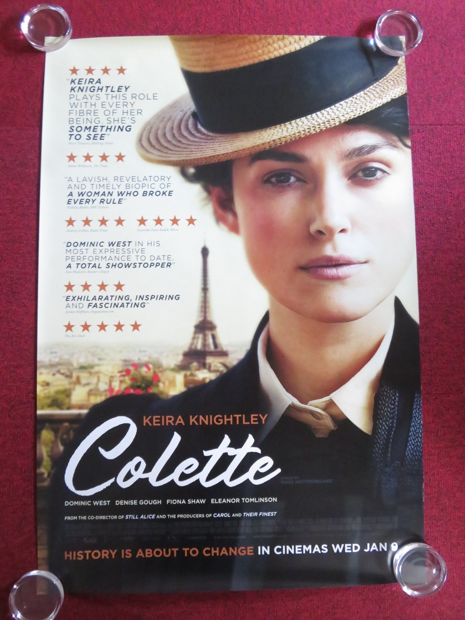 COLETTE US ONE SHEET ROLLED POSTER KEIRA KNIGHTLEY FIONA SHAW 2018 ...