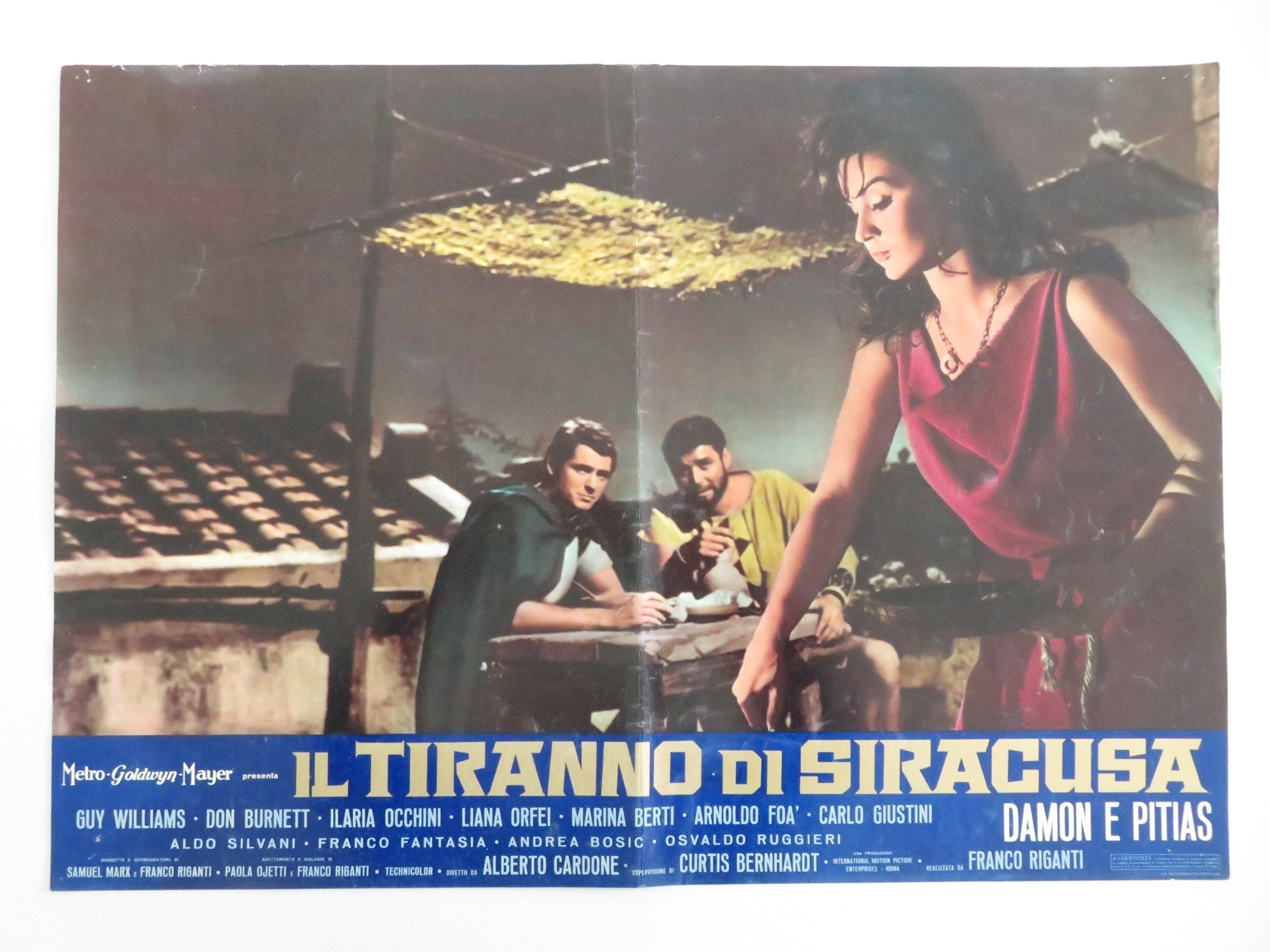 DAMON AND PYTHIAS - D ITALIAN FOTOBUSTA POSTER GUY WILLIAMS DON BURNET ...