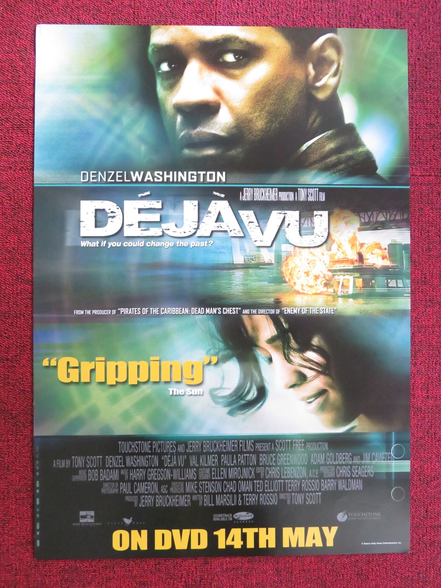 DEJA VU DVD POSTER DENZEL WASHINGTON PAULA PATTON 2006 – Rendezvous Cinema