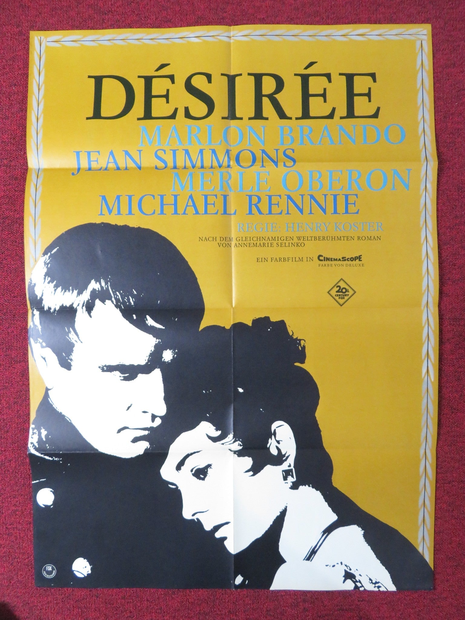 DESIREE GERMAN A1 POSTER FOLDED MARLON BRANDO JEAN SIMMONS R1960s ...