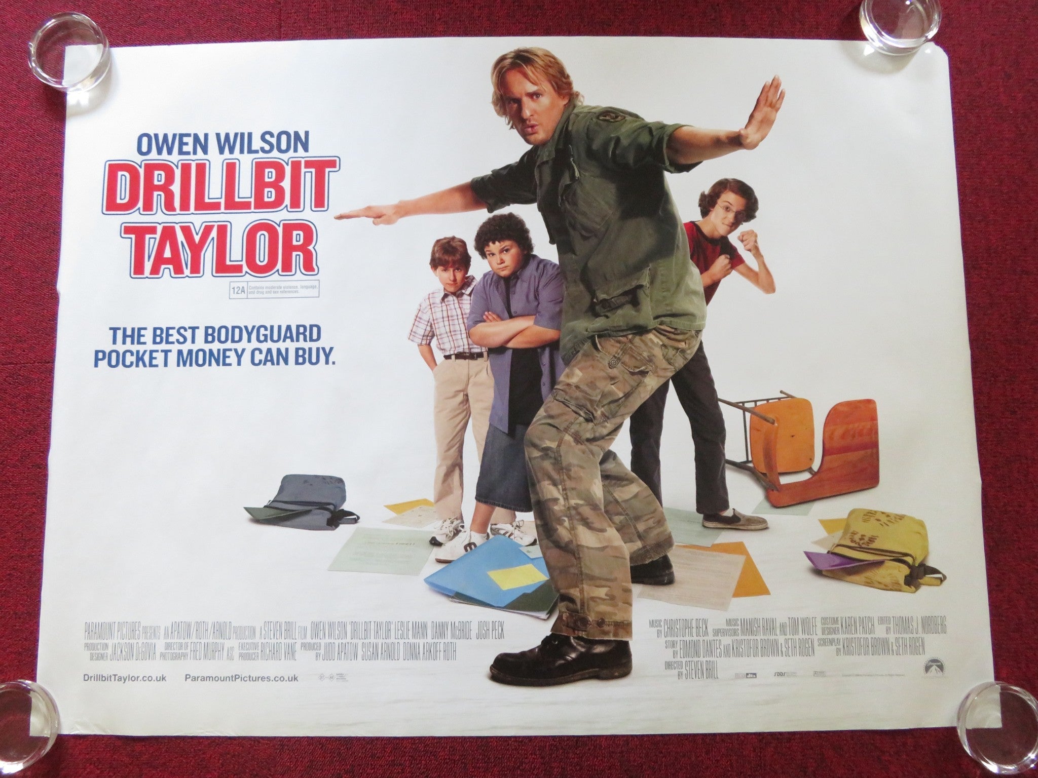 DRILLBIT TAYLOR UK QUAD ROLLED POSTER OWEN WILSON NATE HARTLEY 2008 ...