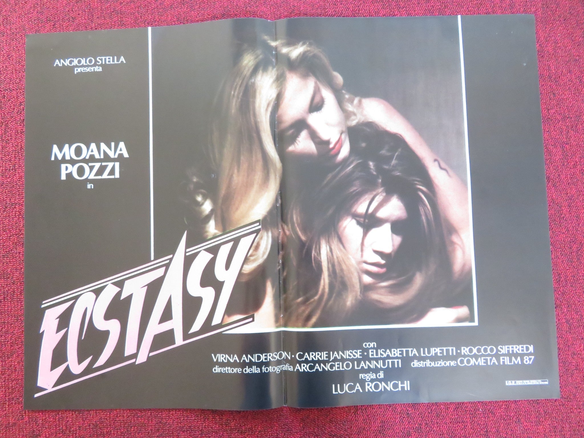 ECSTASY - C ITALIAN FOTOBUSTA POSTER MOANA POZZI VIRNA ANDERSON 1989 ...