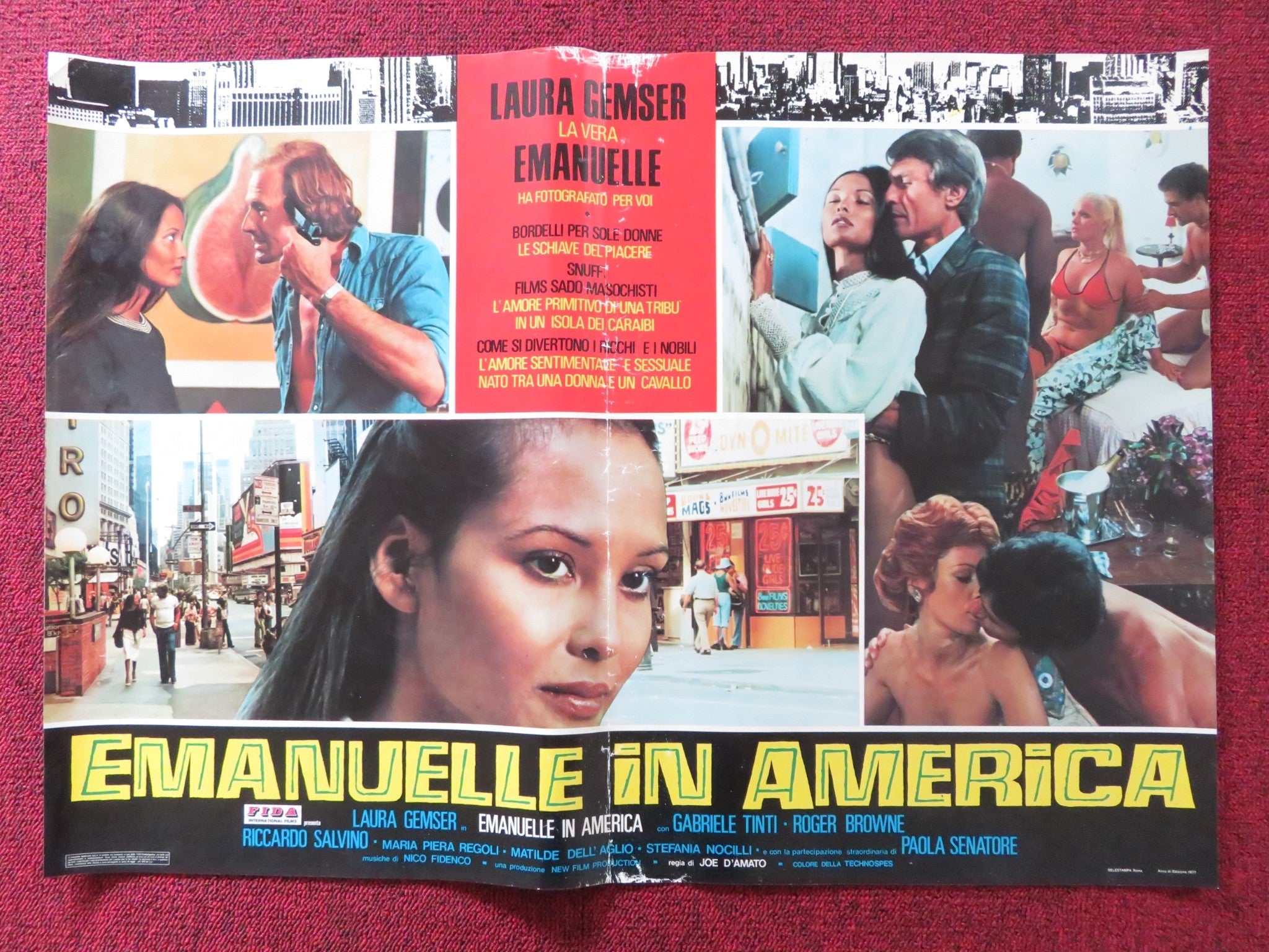 EMANUELLE IN AMERICA - B ITALIAN FOTOBUSTA POSTER JOE D'AMATO LAURA GE ...